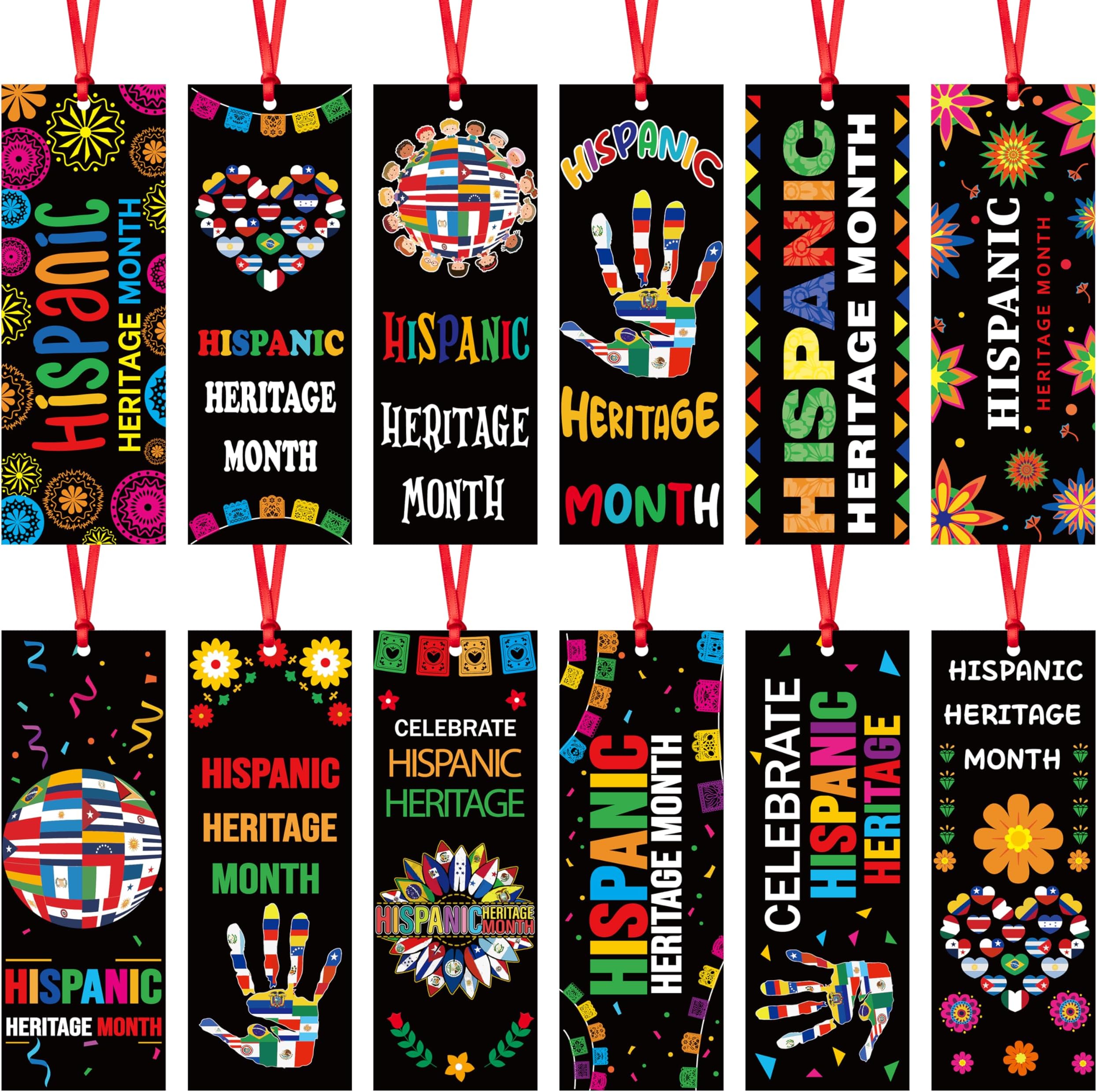 Amazon.com: Haooryx Hispanic Heritage Bookmarks - 120Pcs Latin American ...