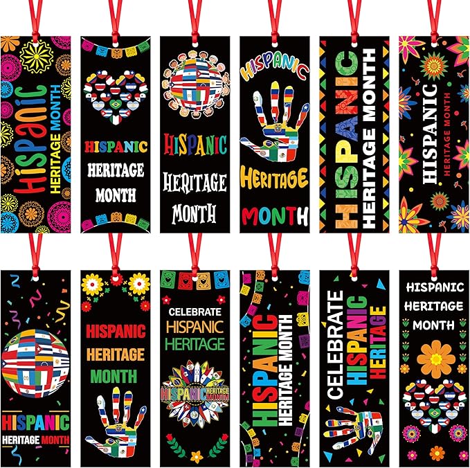 Amazon.com: Haooryx Hispanic Heritage Bookmarks - 120Pcs Latin American ...