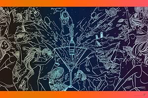 Amazon.com: Homeblendz Cocktail - All Nighter - Abstract Poster Digital ...
