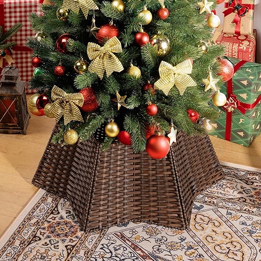 Amazon.com: GRANNY SAYS Tree Collar for 7.5ft Tree, Christmas Wicker ...