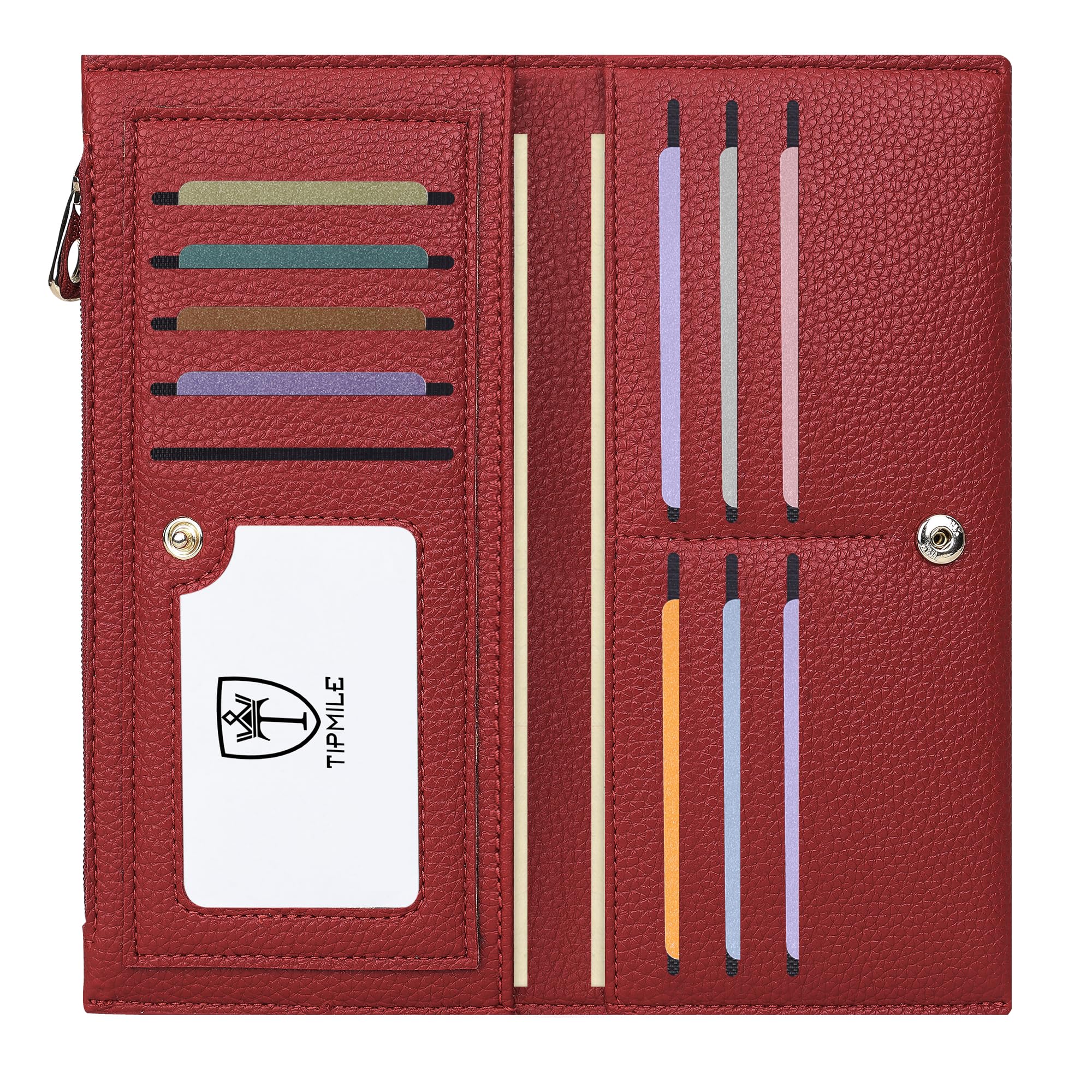 Amazon.com: Tipmile Ultra Slim Wallet for Women Bifold Leather womens ...