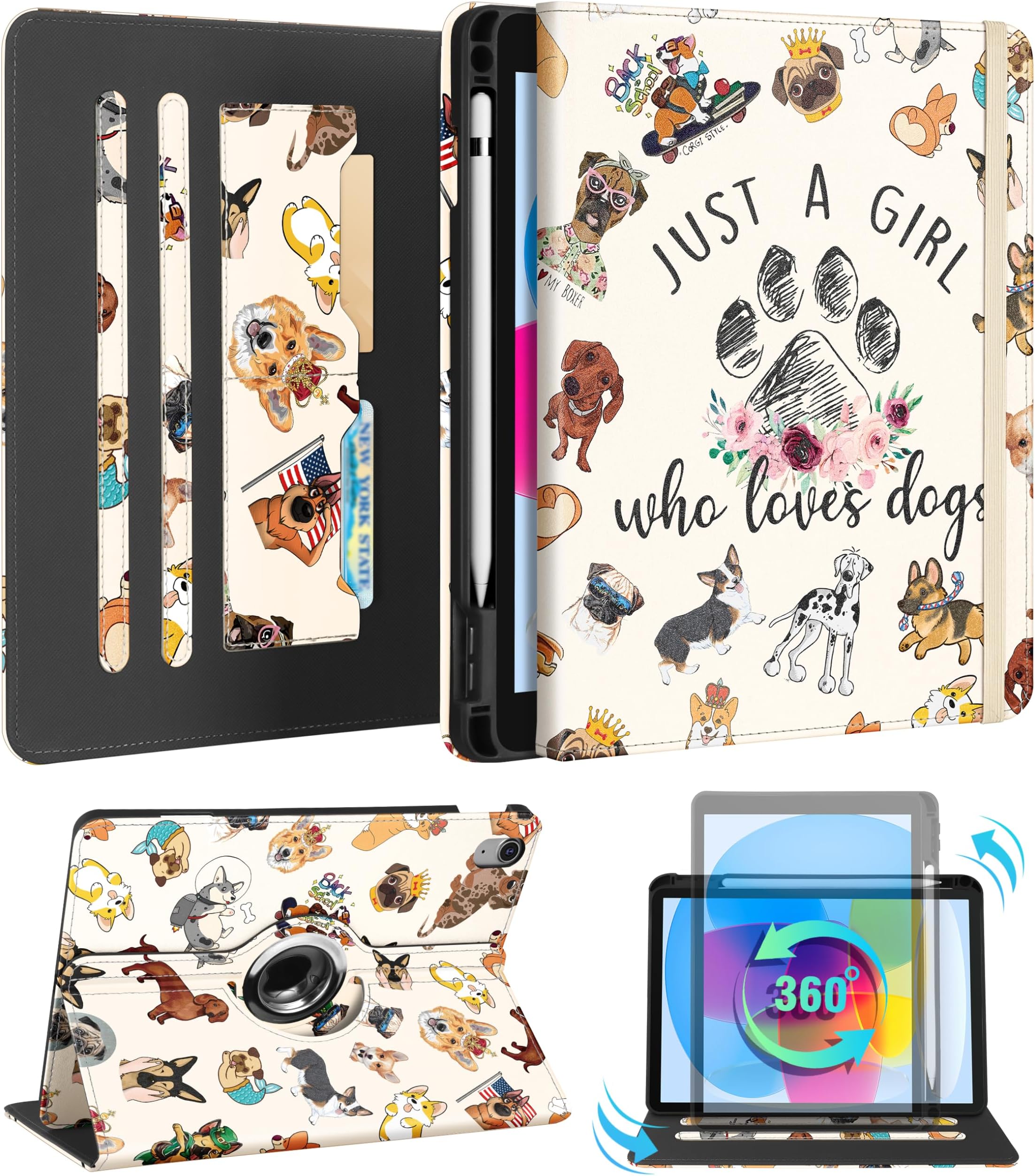 Amazon.com: Uppuppy for Apple iPad 10th Generation Case 10.9 Inch Girls ...