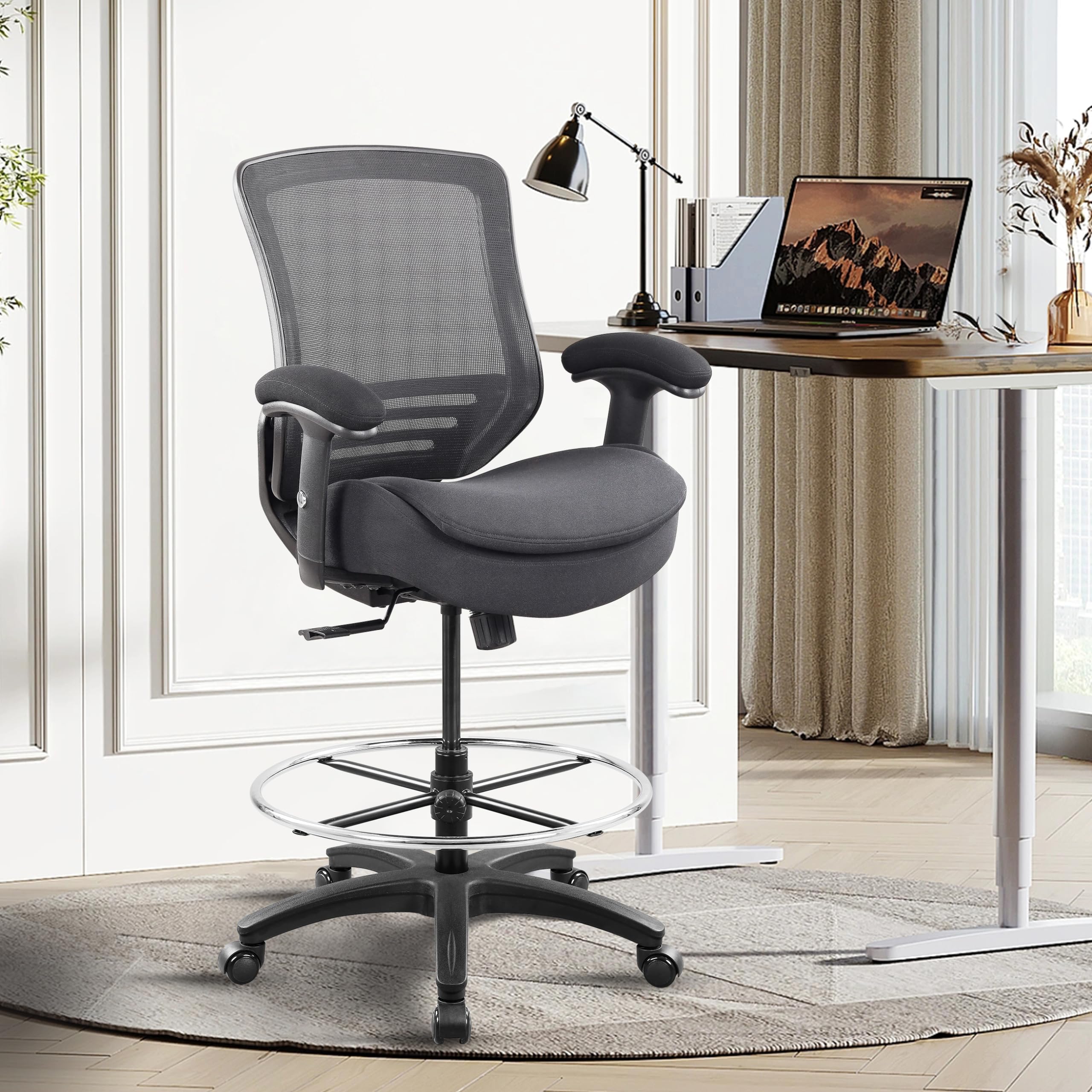 Snapklik.com : WITTLONG 400lbs Double Seat Cushion Drafting Chair Tall ...