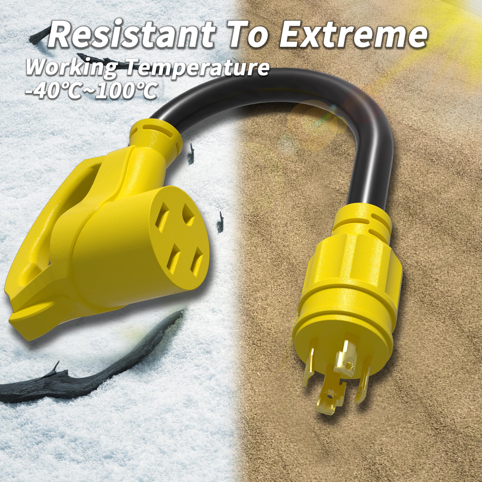 Snapklik.com : PlugSaf 4 Prong 30 Amp To 50 Amp RV Generator Adapter ...