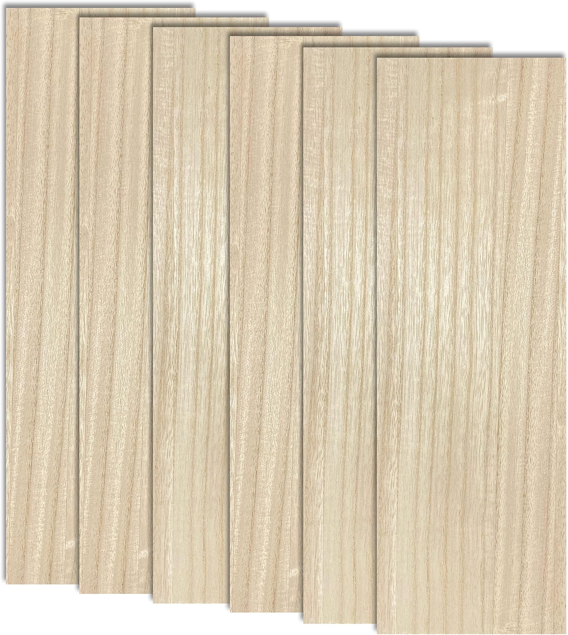 Amazon.com: 6 Pack Veneered MDF Double Sided Paulownia Wood,MDF Core,6 ...