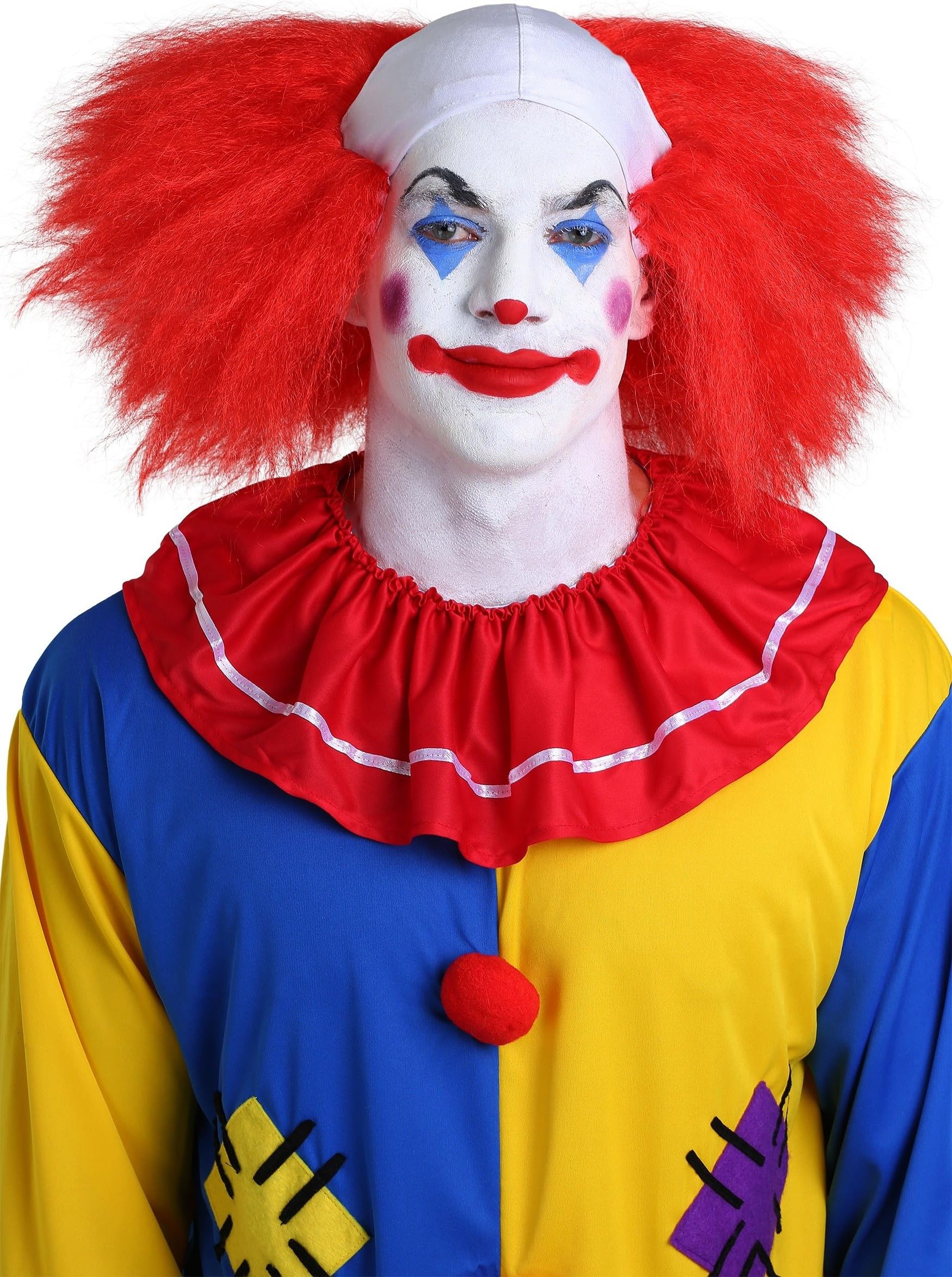 Amazon.com: City Costume Wigs Curly Red Clown Wig | Scary Red Clown ...