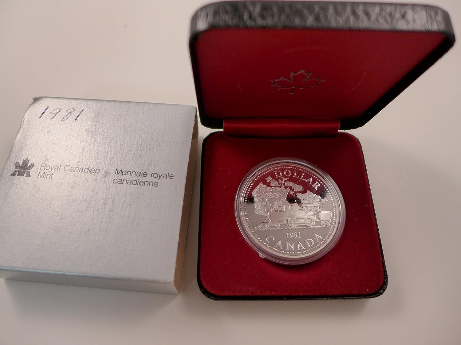 1981 CA Canada Silver Dollar Proof 50% Silver Canadian Transcontinental ...
