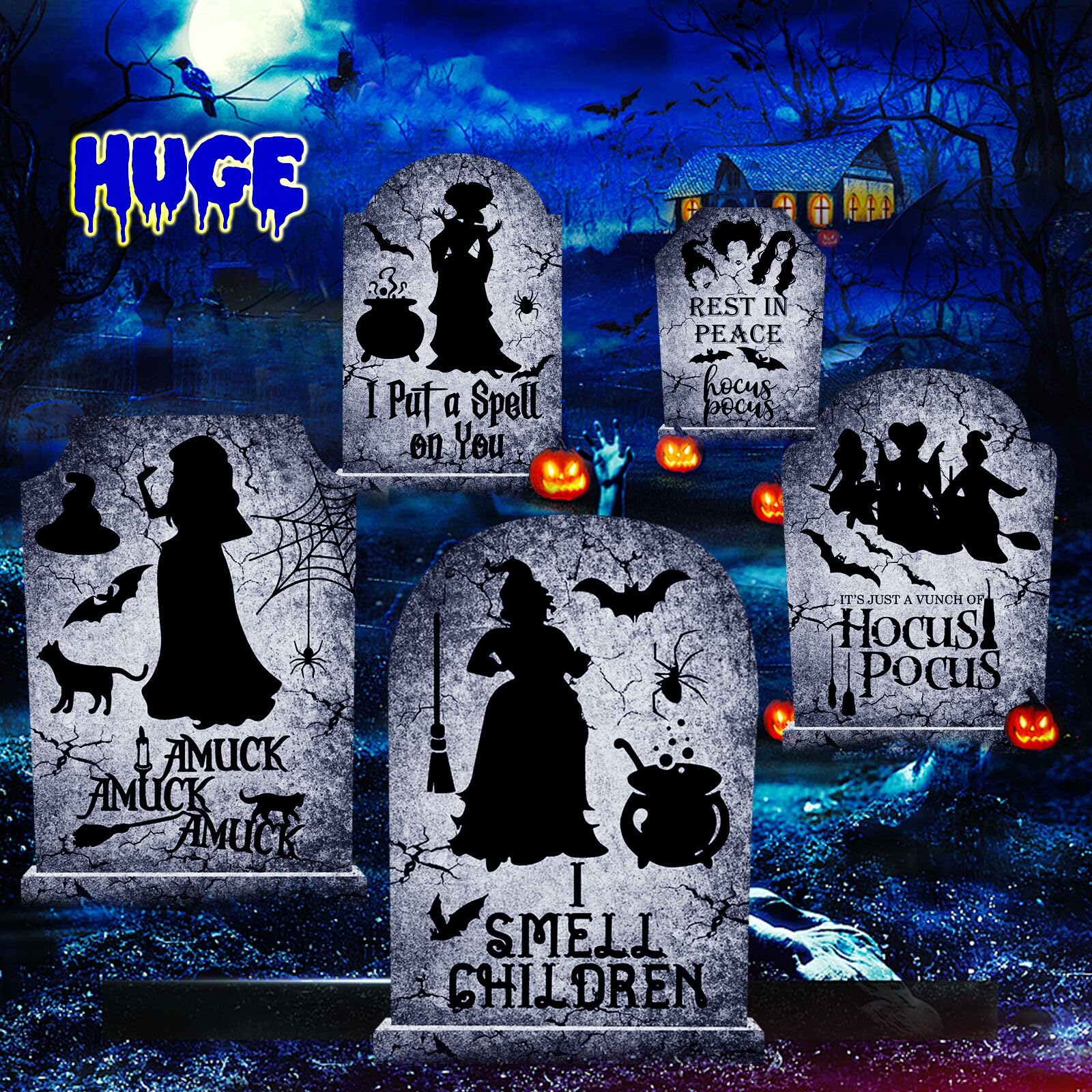 Amazon.com: 25.6inches DIY Halloween Decorations Outdoor, Hocus Pocus ...