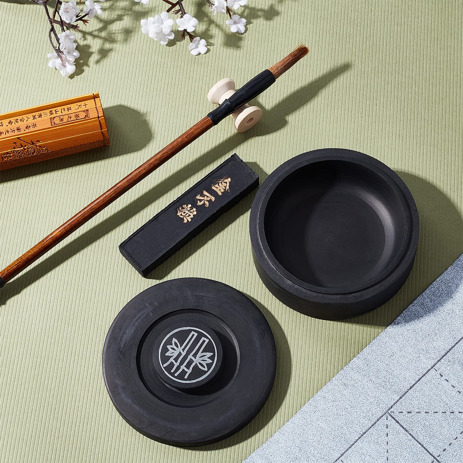 PH PandaHall Chinese Calligraphy Inkstone, Taditional Ink Stones ...