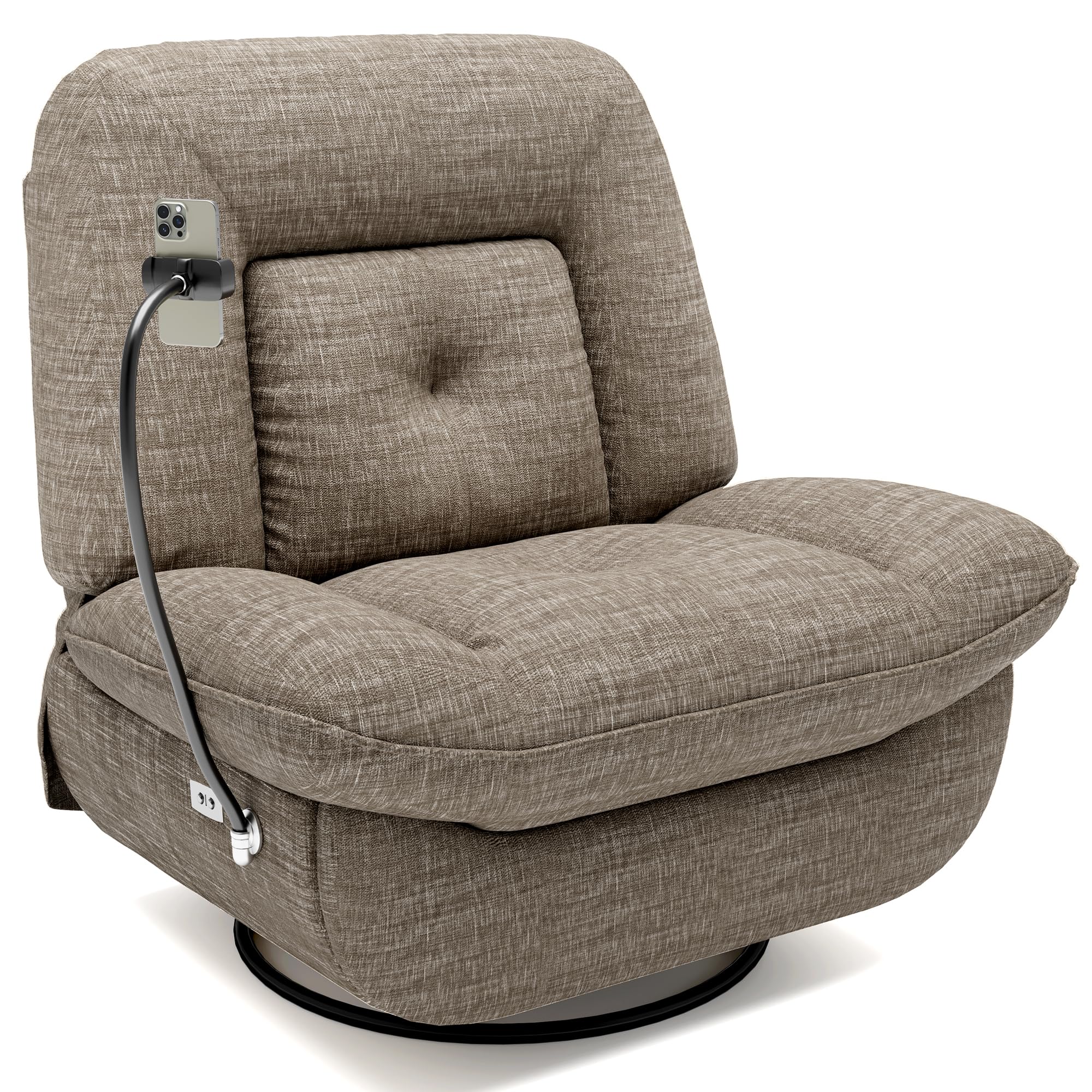 Amazon.com: BedsPick Oversized Power Swivel Rocker Recliner Chair ...