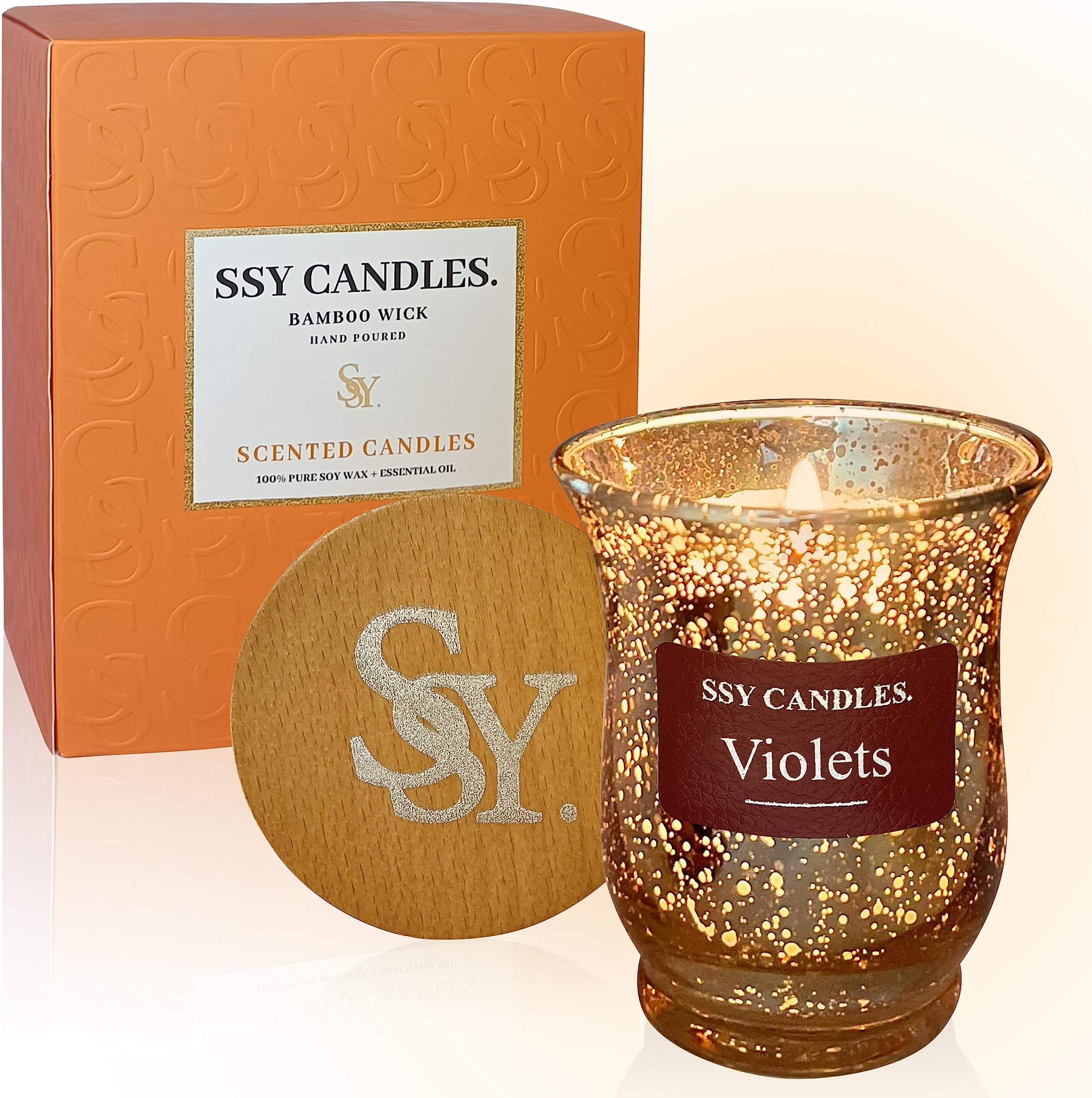 Amazon.com: Jutom 48 Pack Mini Mason Jar Candles 4 oz Small Lavender ...