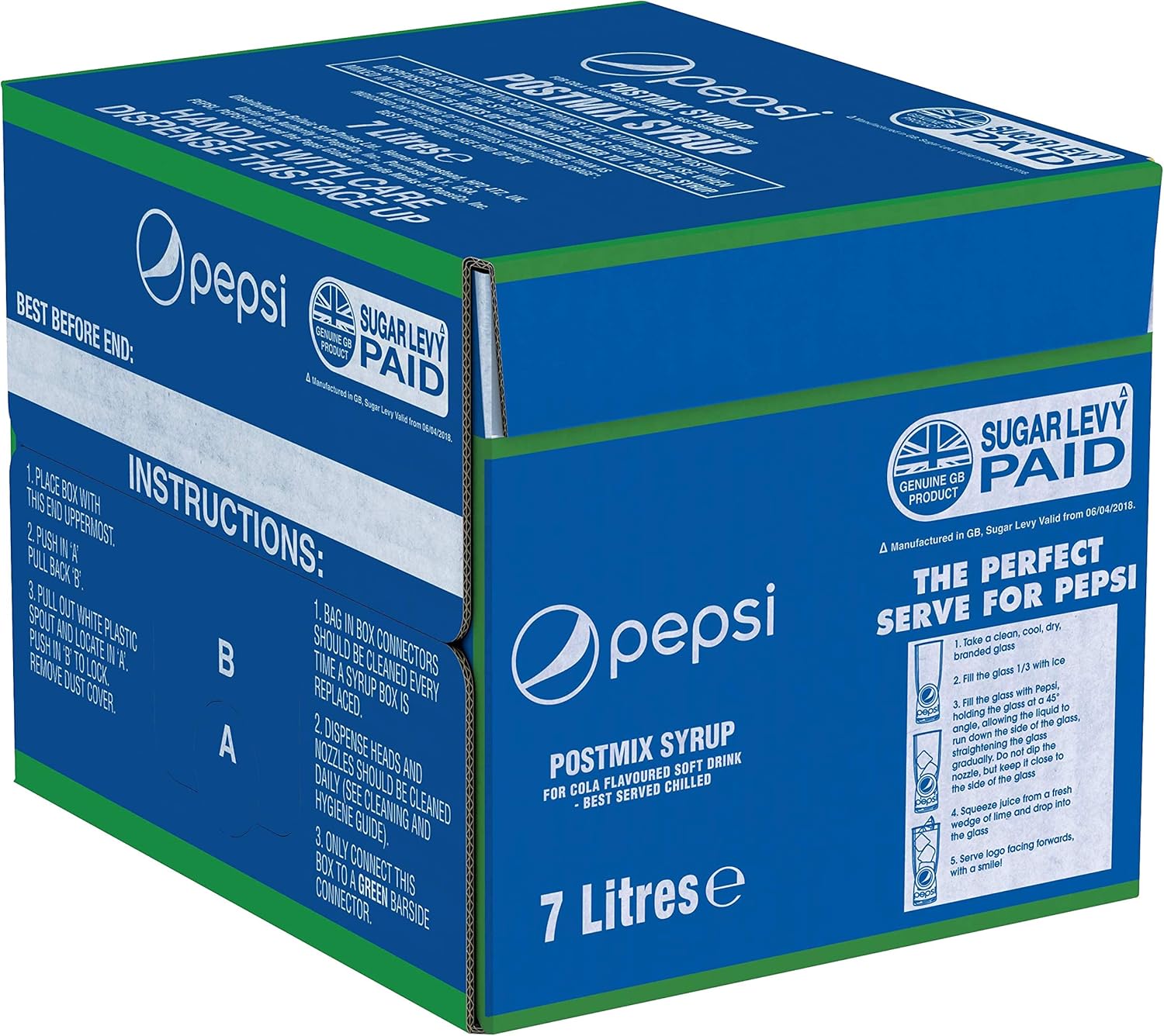 Pepsi Regular Post Mix BIB Syrup for Dispensers - Makes 42 Litres ...