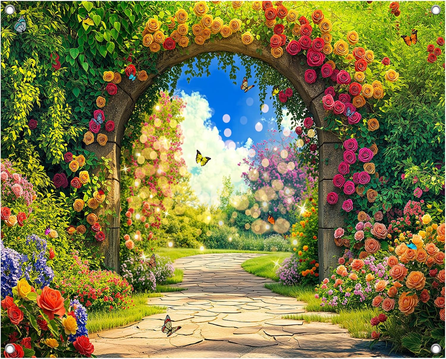 Amazon.com : UMURILXY 10x8FT Spring Enchanted Garden Backdrop ...