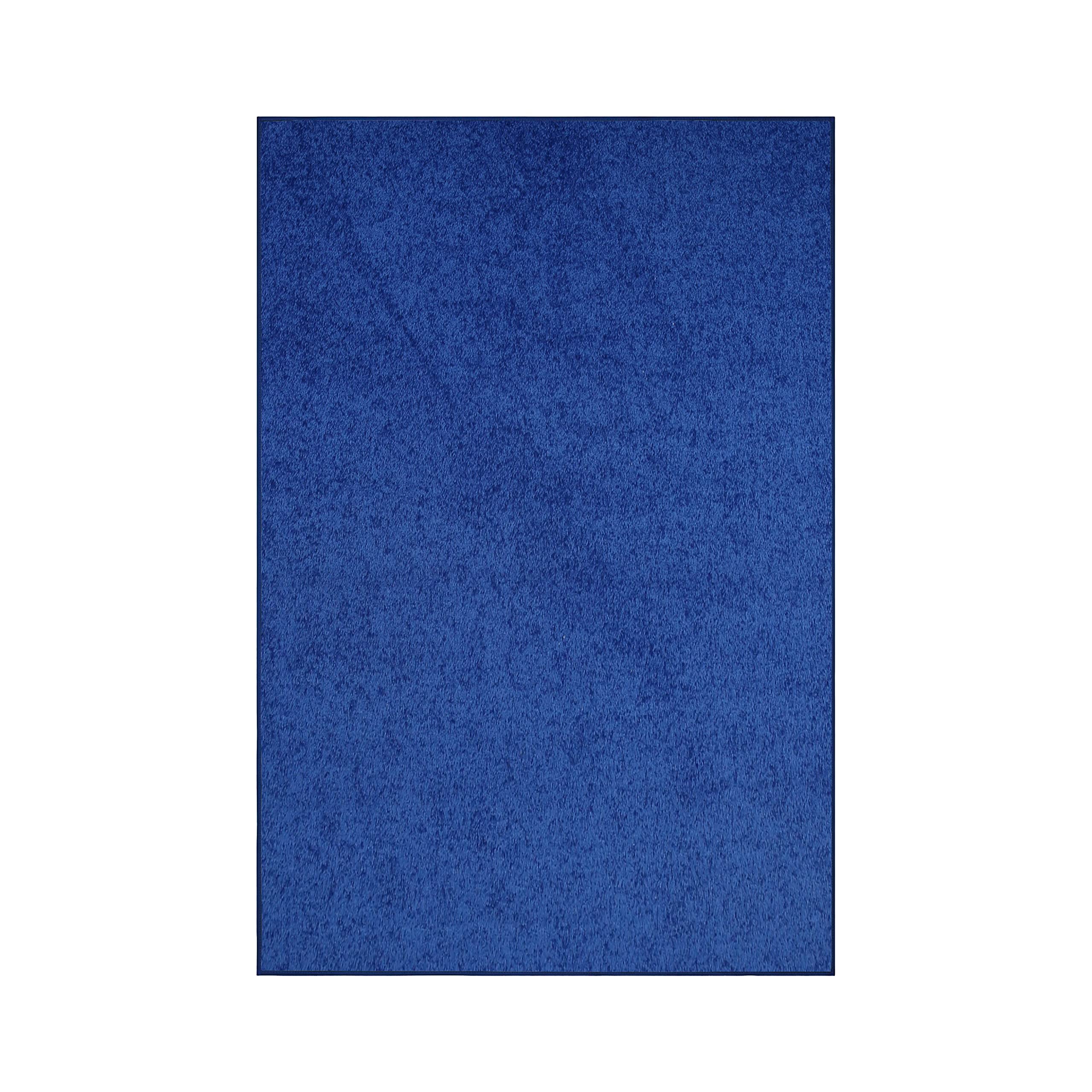Furnish my Place Modern Plush Solid Color Rug - Neon Blue, 3' x 5', Pet ...