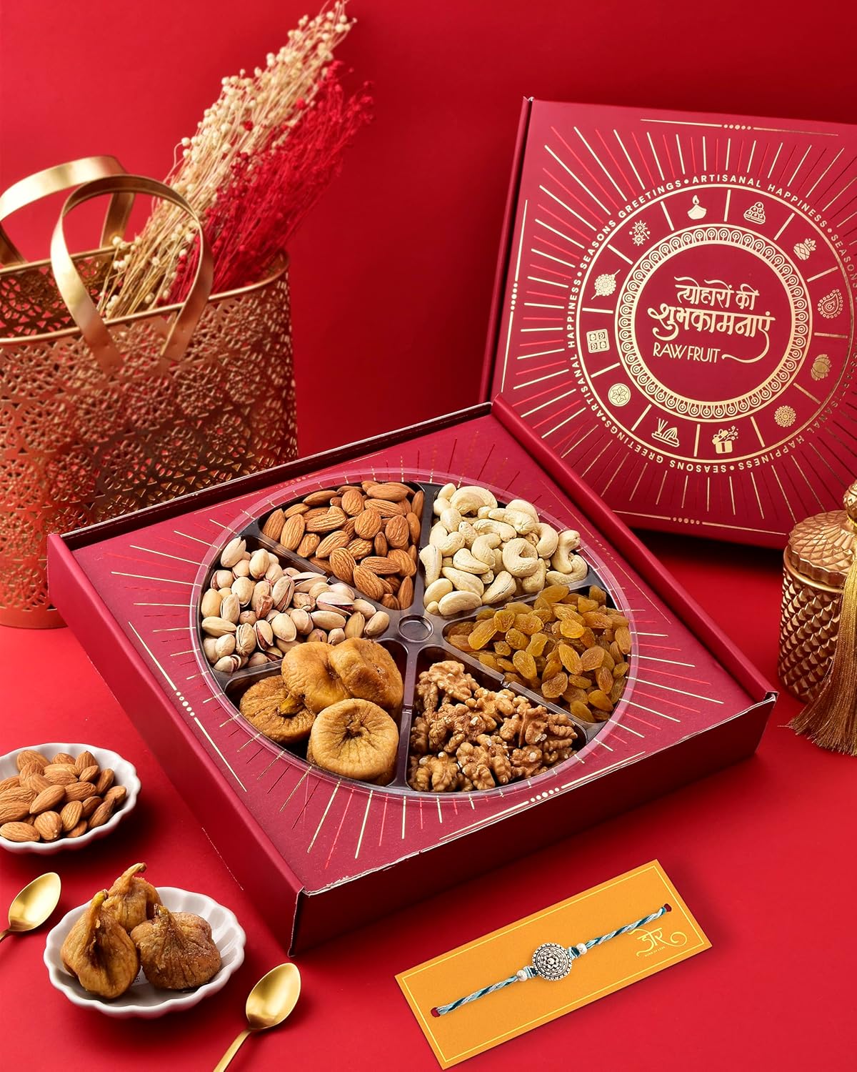 Rakhi Set Rakhi Combo Rakhi Gift Rakhi Hamper Dry Fruits Combo Pack ...