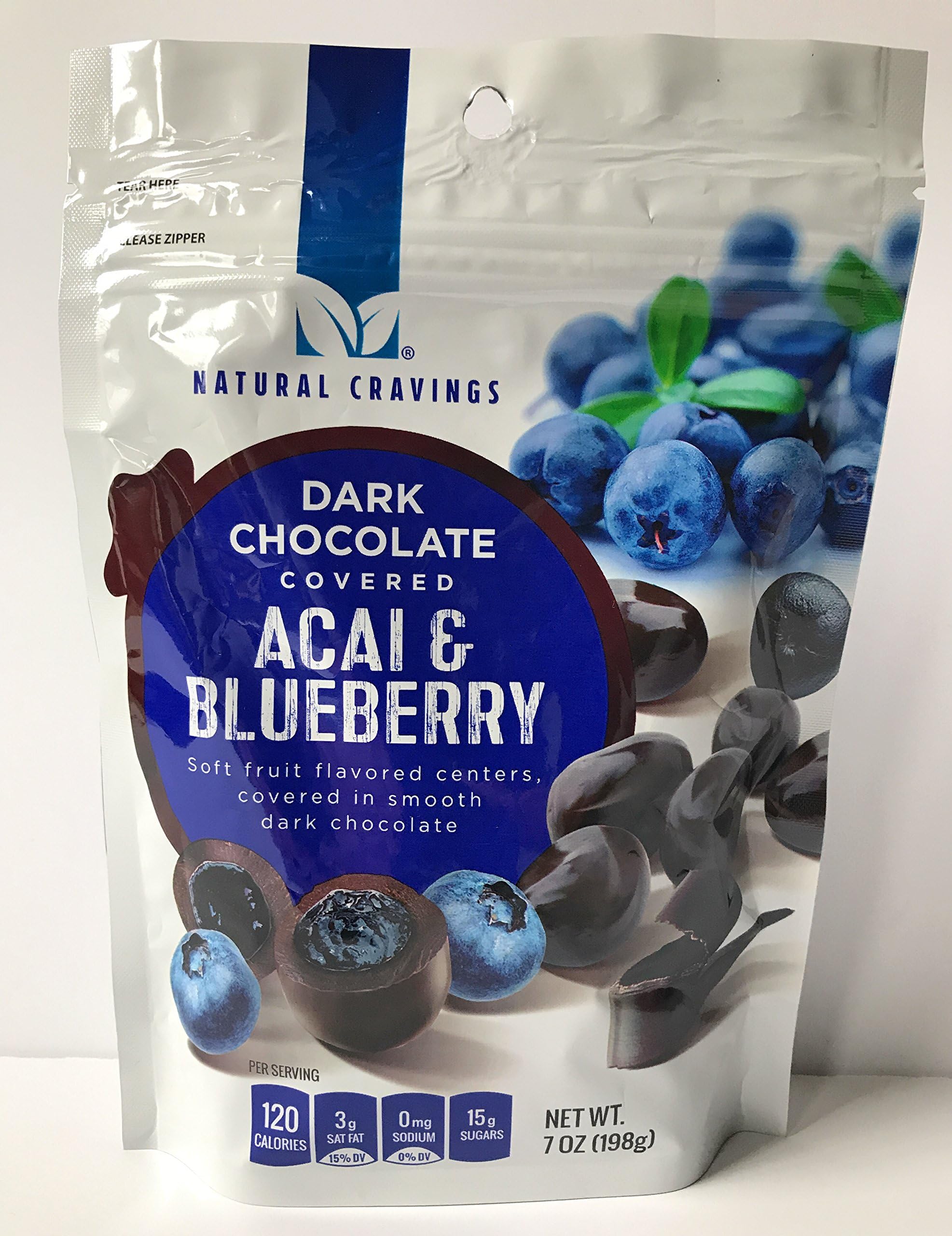 Amazon.com : Chocolate Covered Blueberries and Acai Berries - 7oz ...