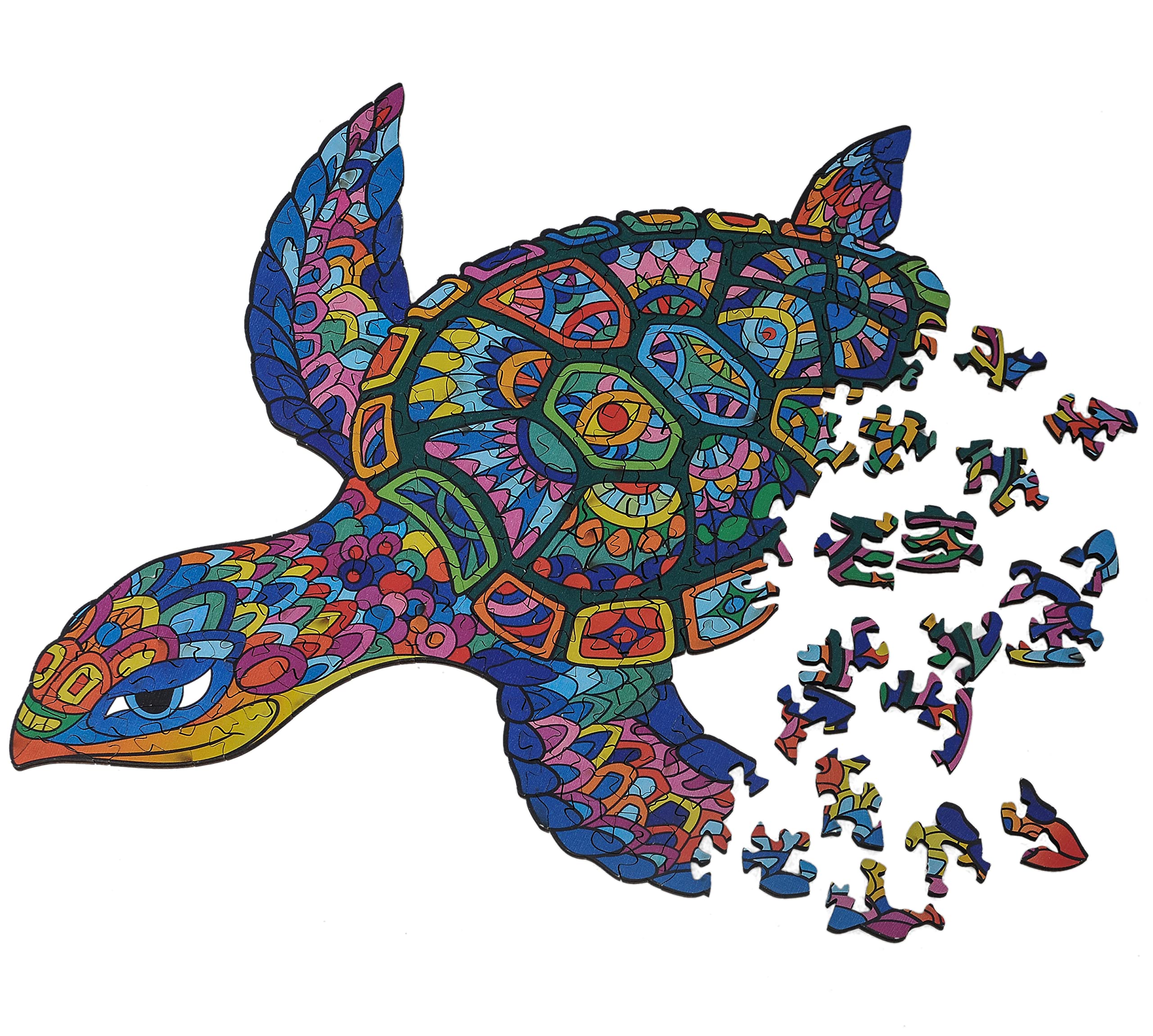 Wooden Jigsaw Puzzle 200 Piece Wooden Sea Turtle Puzzle - 11.8x9.8 Inch ...