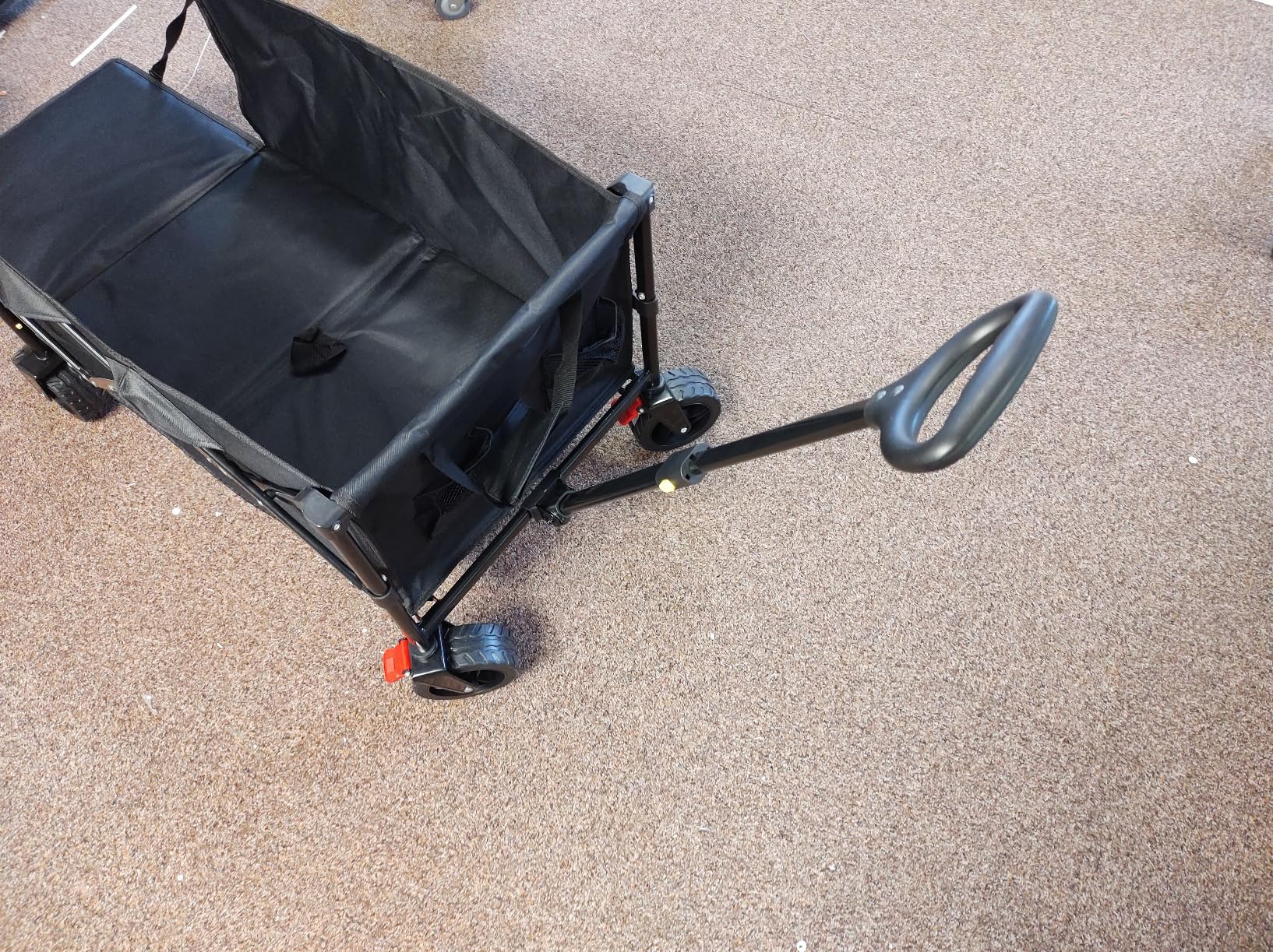 HOFTME Camping Trolley,200L Folding Beach Trolley Cart with Adjustable ...