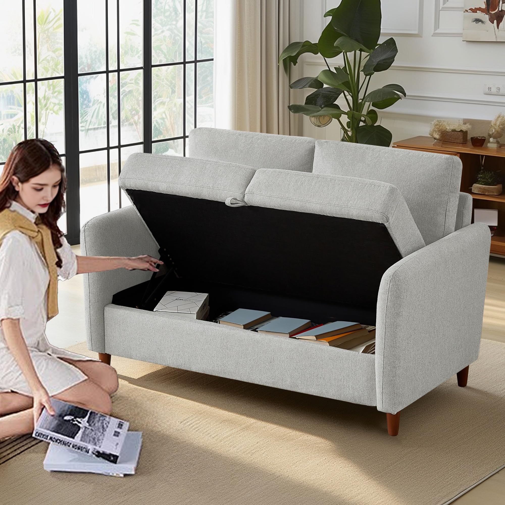 Small Couch Storage Walsunny 3 Seat Modern Sectional Sofa With Long