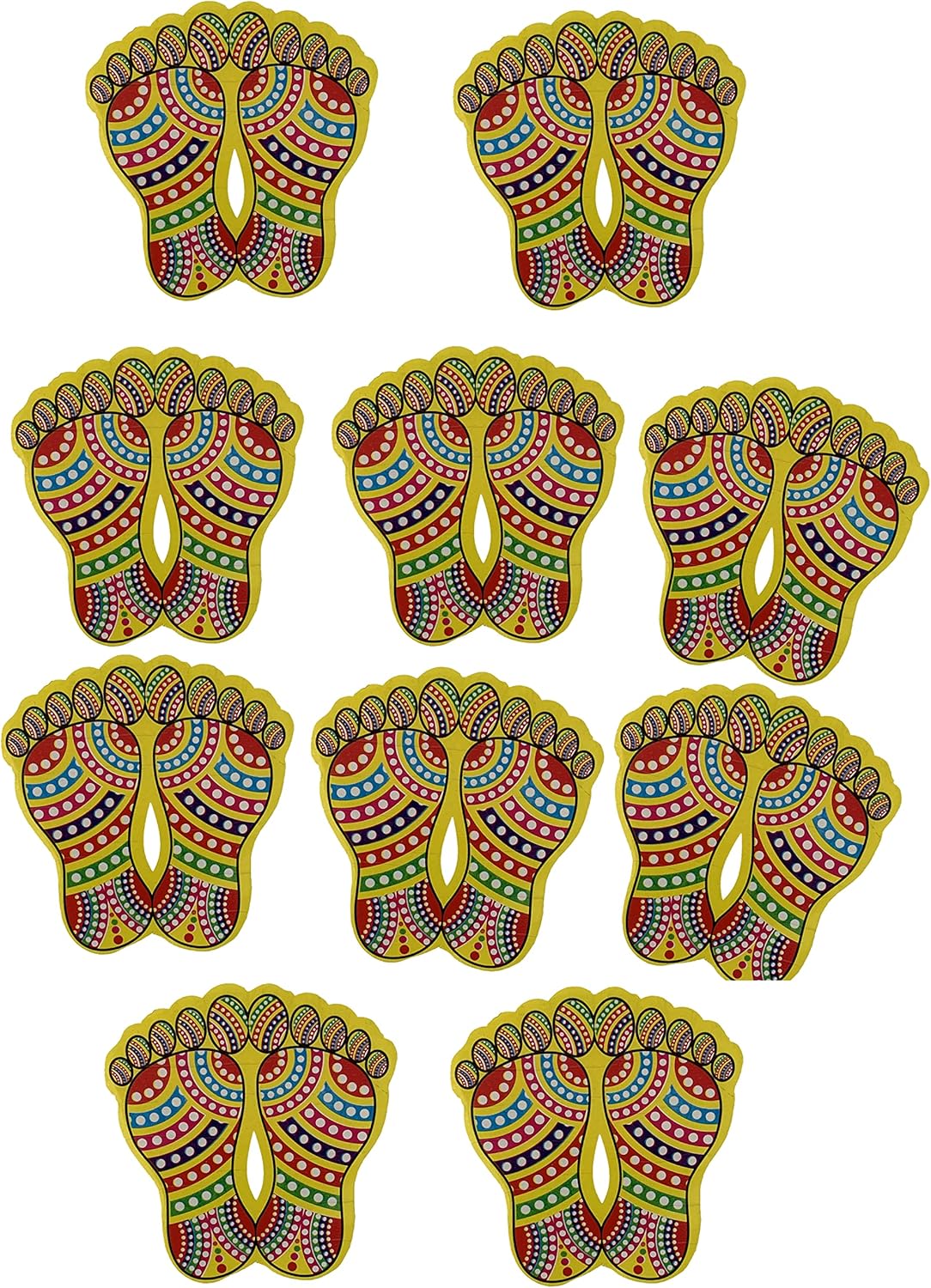 Yellow Laxmi Charan Paduka swastik wall Door for Diwali Decoration ...
