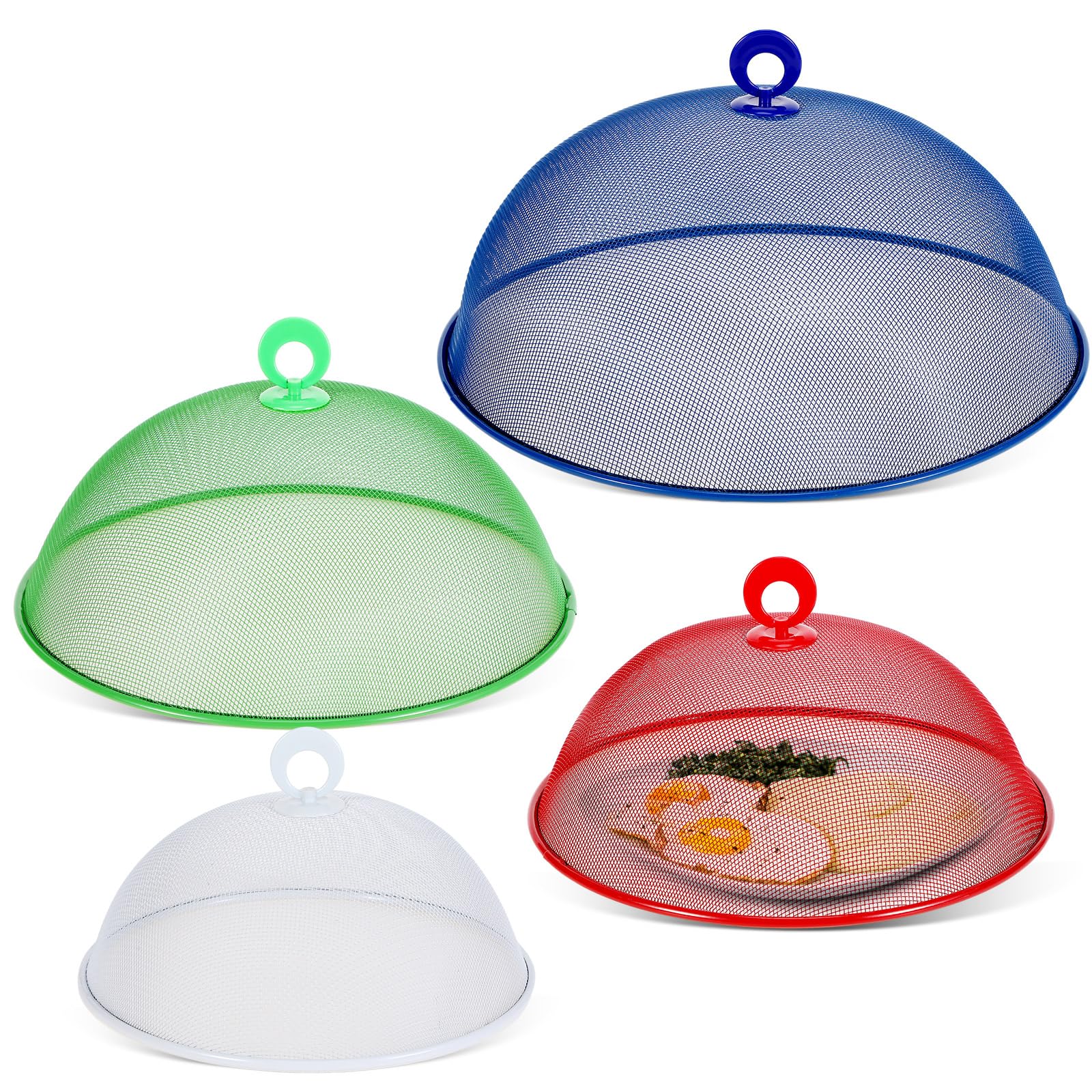 Amazon.com | Baderke 4 Pcs Metal Mesh Food Cover 14'' 12'' 11'' 10 ...