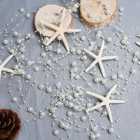 Amazon.com: 16 ft Christmas Ocean Themed Garland Ocean Beaded Starfish ...