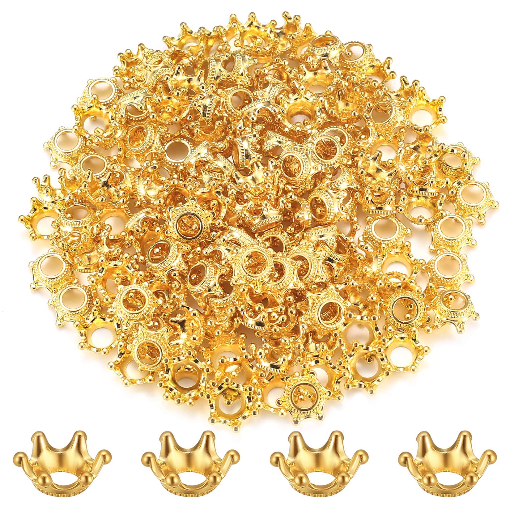 Pack of 180 Mini Crown Decorations, Small Golden Crowns, Table ...