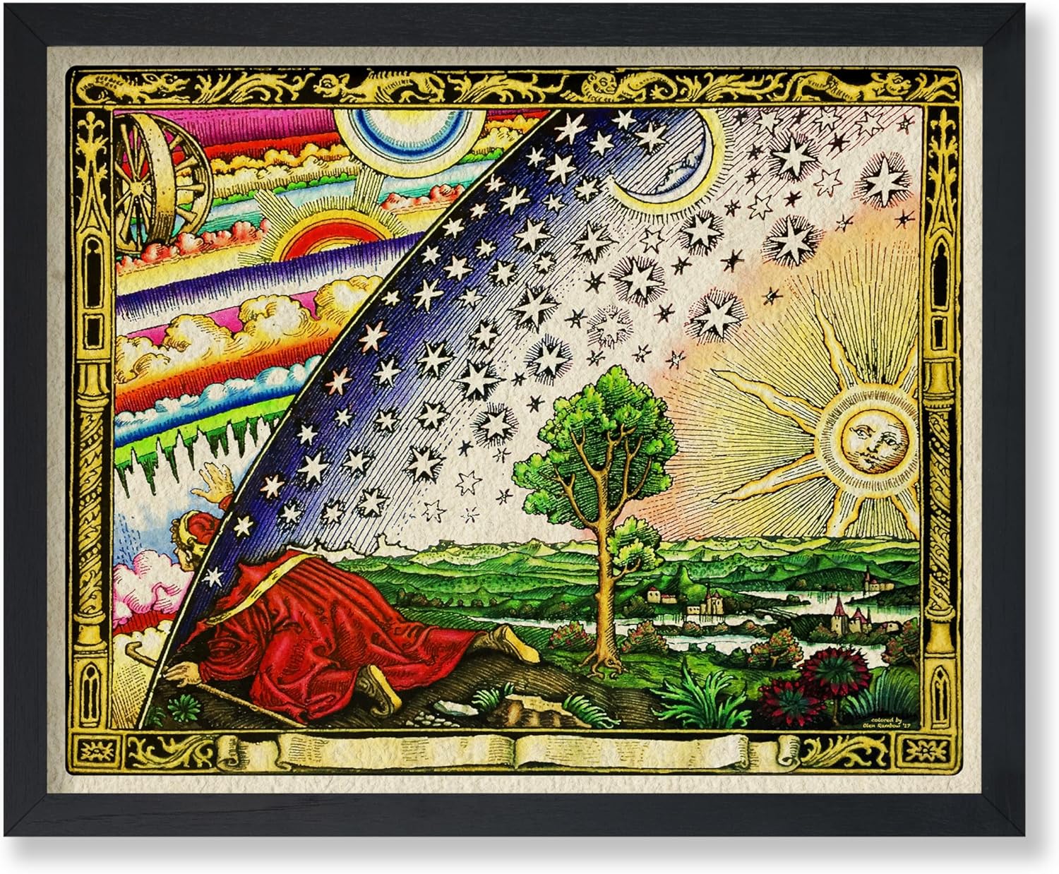 Amazon.com: Poster Master Vintage Flammarion Engraving Poster - Retro ...