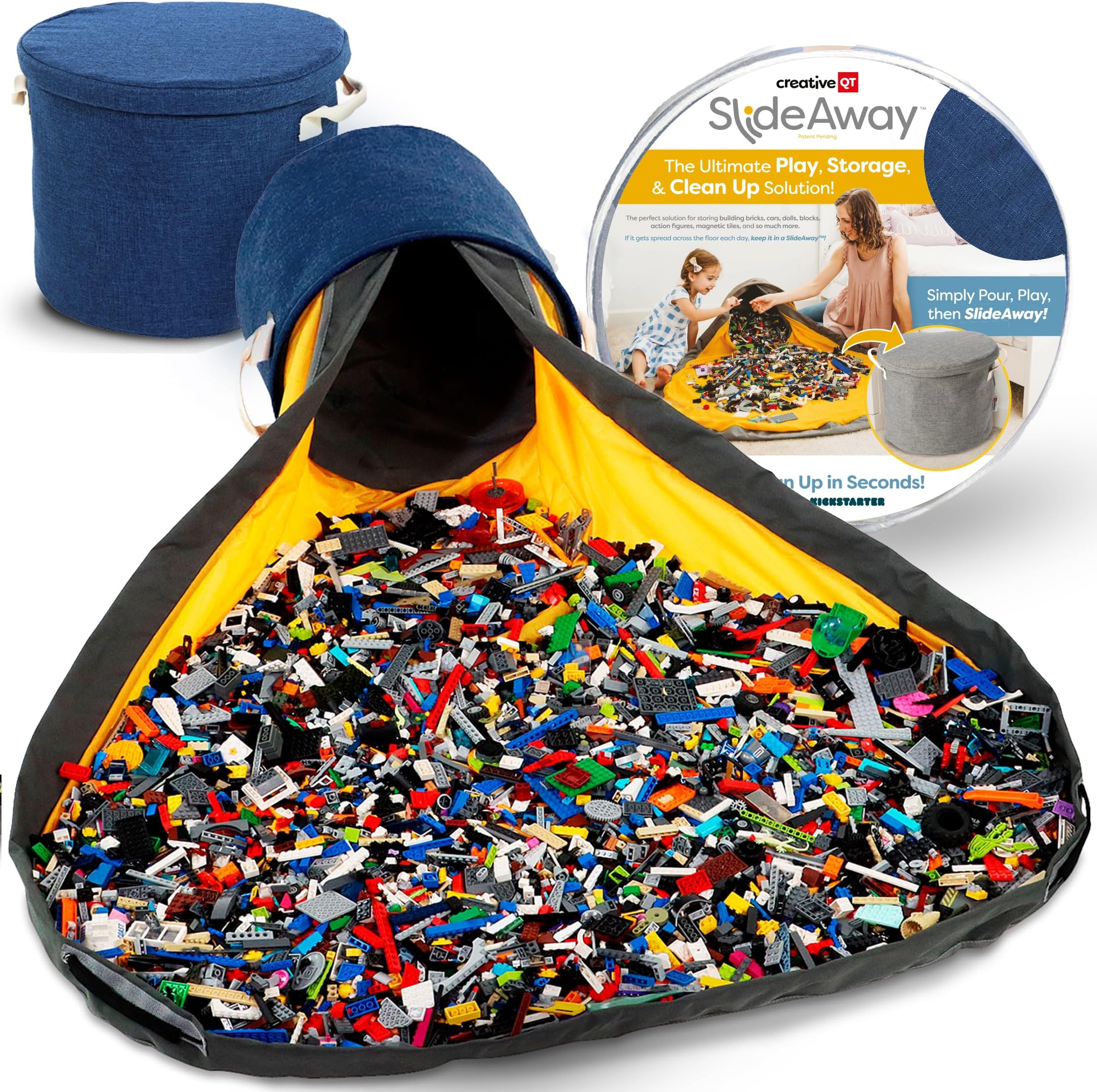 Amazon.com: Toy Storage Mat Bag by Drawstring for Lego - Play Mat Bag ...