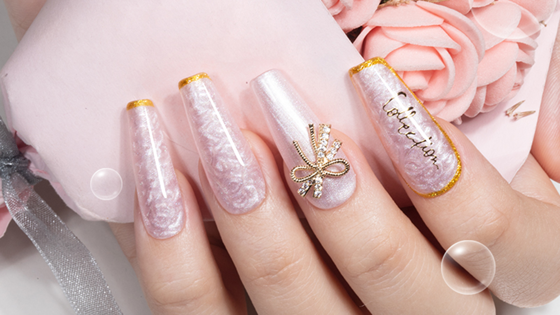 Watch Pearl Threaded Shell Gel Polish on Amazon Live