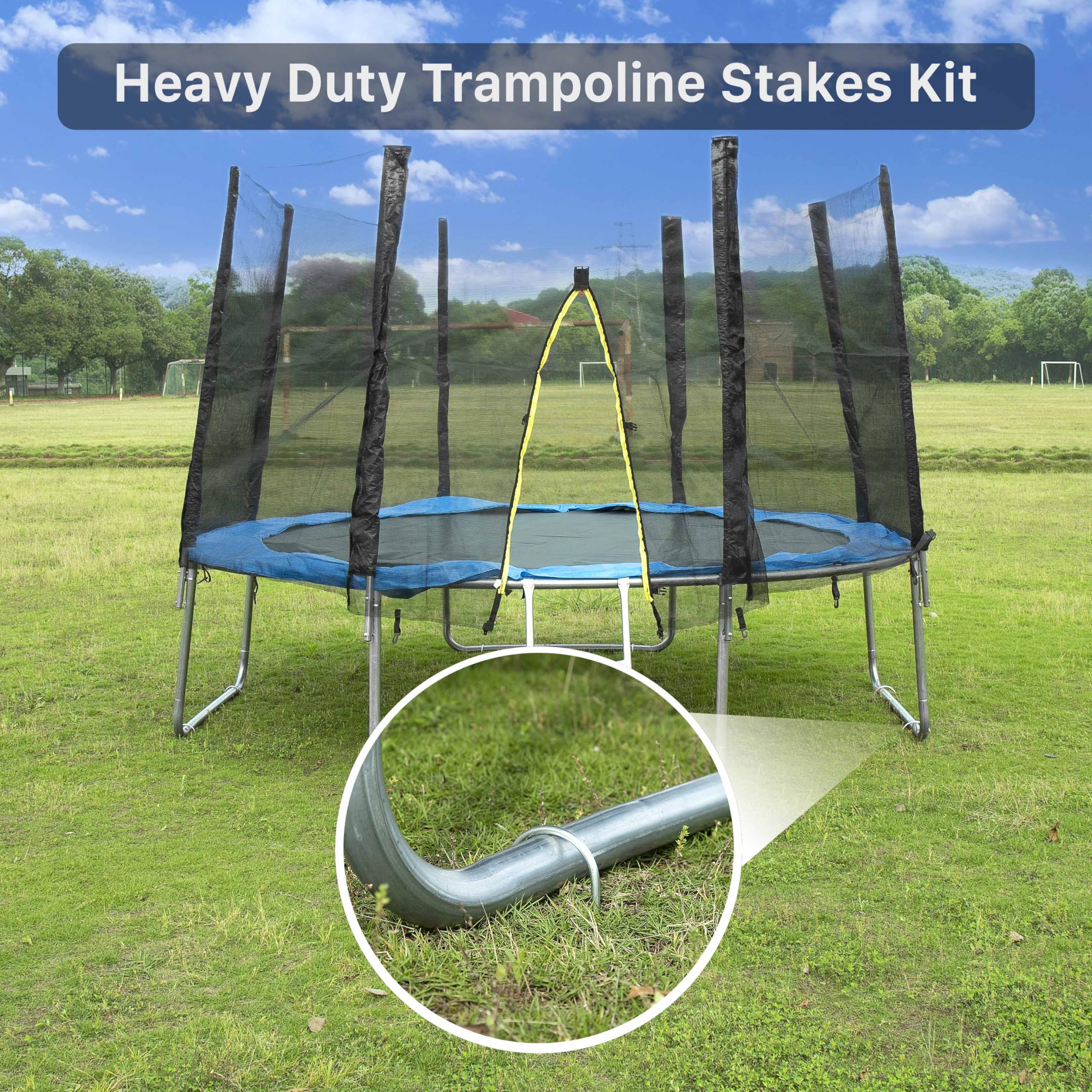 Snapklik.com : Trampoline Stakes Anchors Heavy Duty High Wind U Type ...