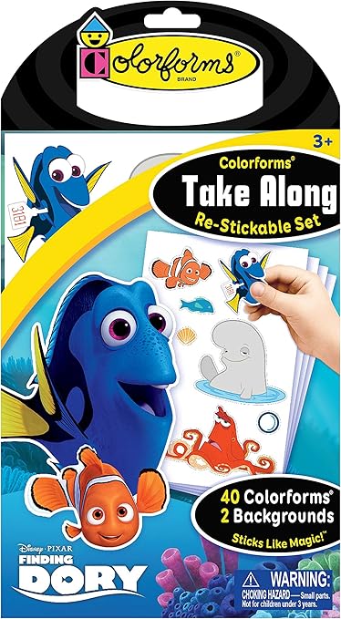 Amazon.com: Colorforms Brand Finding Dory Take Along Toy, Blue, One ...