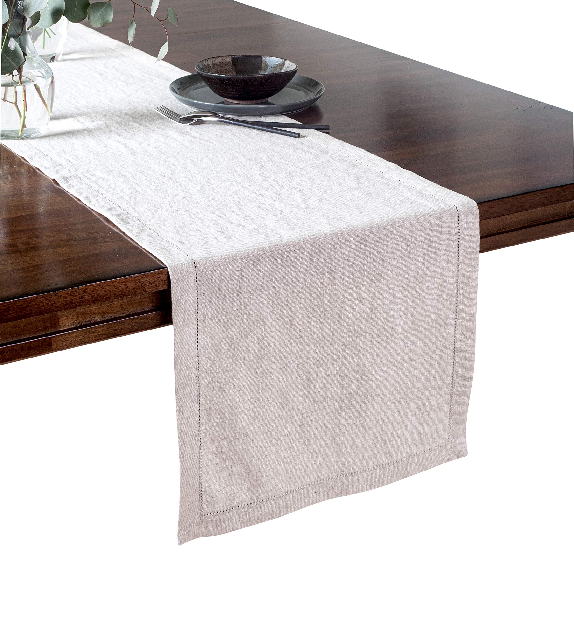 Lk Purelife 100 Flax Linen Table Runner Medium Weight Preshrunk ...
