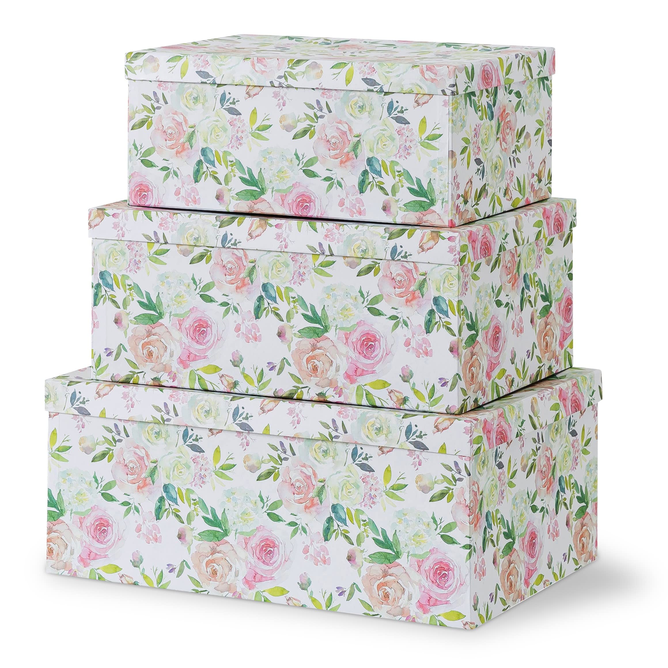 Amazon.com: Soul & Lane Decorative Storage Cardboard Boxes with Lids ...