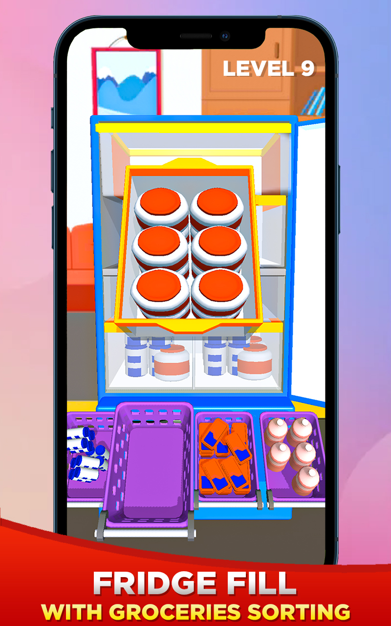 Fridge Fill Up Organizer: Goods Sorting Puzzle Master Organizing Game ...
