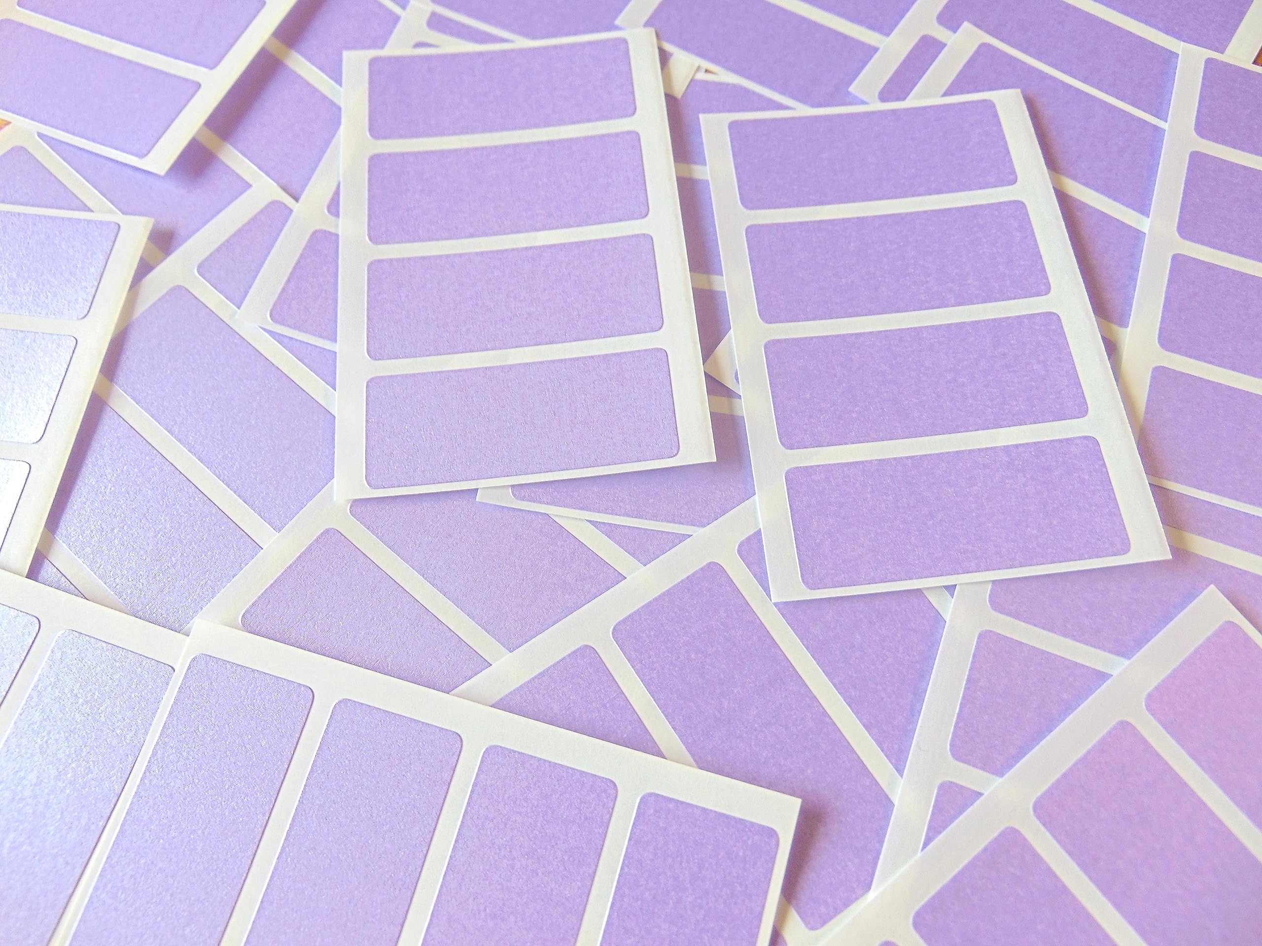 80 Labels, 50x20mm Rectangle, Purple, Colour Code Stickers, Self ...