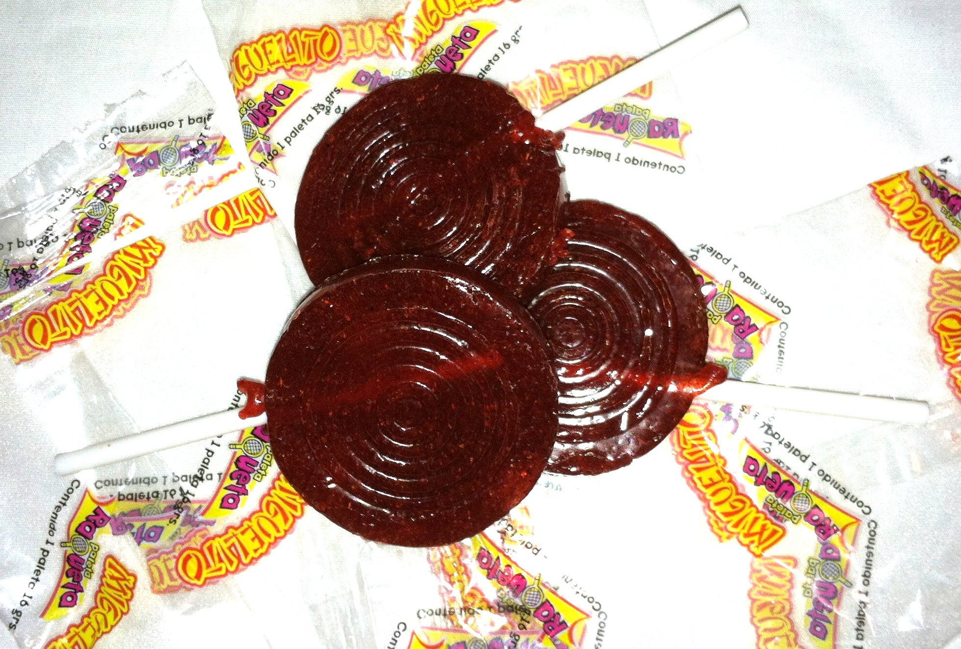 Miguelito Raqueta Paleta Enchilada Mexican Candy Hot Chili Lollipops 40 ...