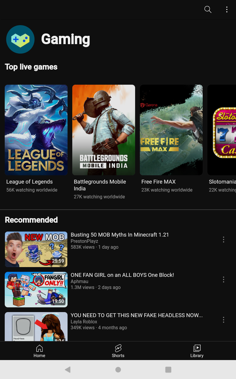 Gaming For YouTube - App on Amazon Appstore