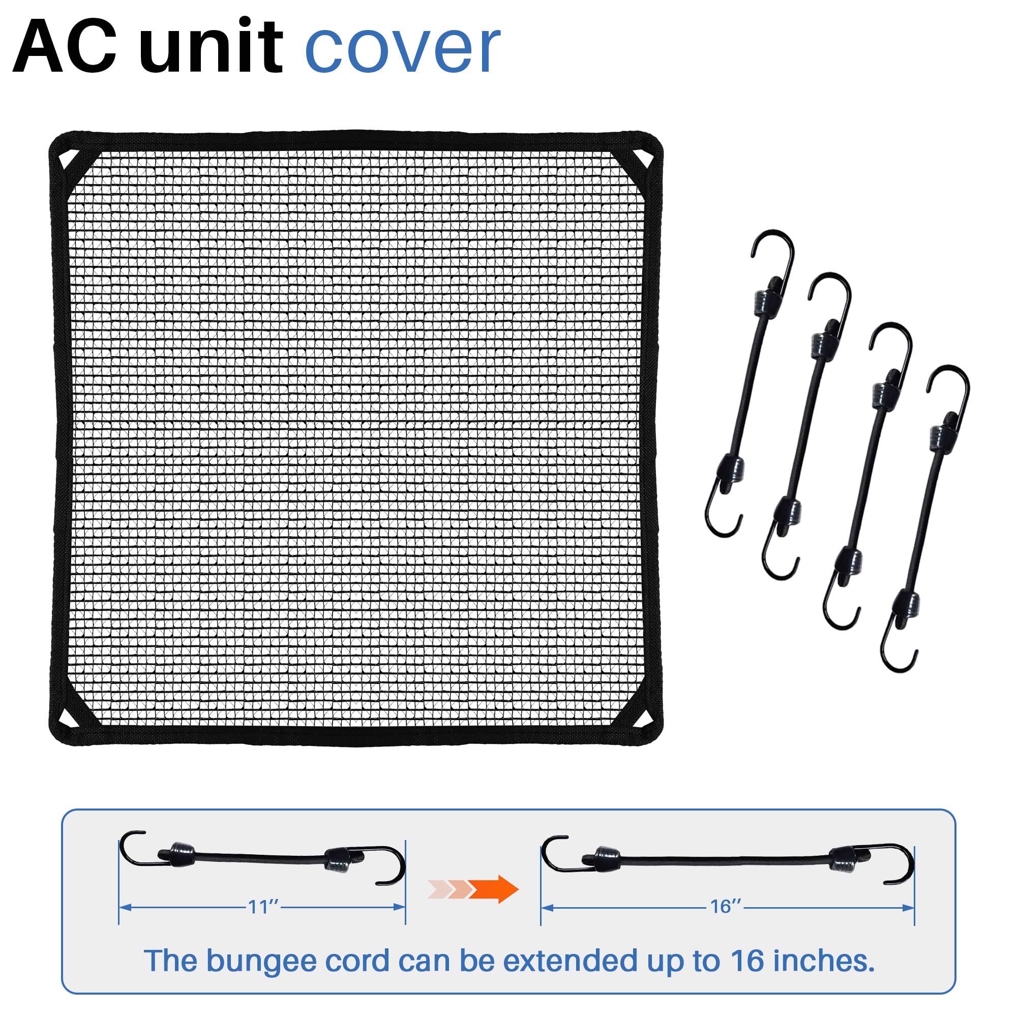 Snapklik.com : ECOOPTS 28"x28" Air Conditioner Cover AC Unit Top Mesh ...