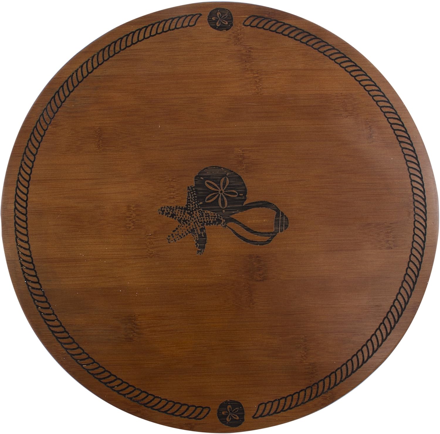 Amazon.com | Thirstystone Bamboo Lazy Susan, Shells: Serving Trays