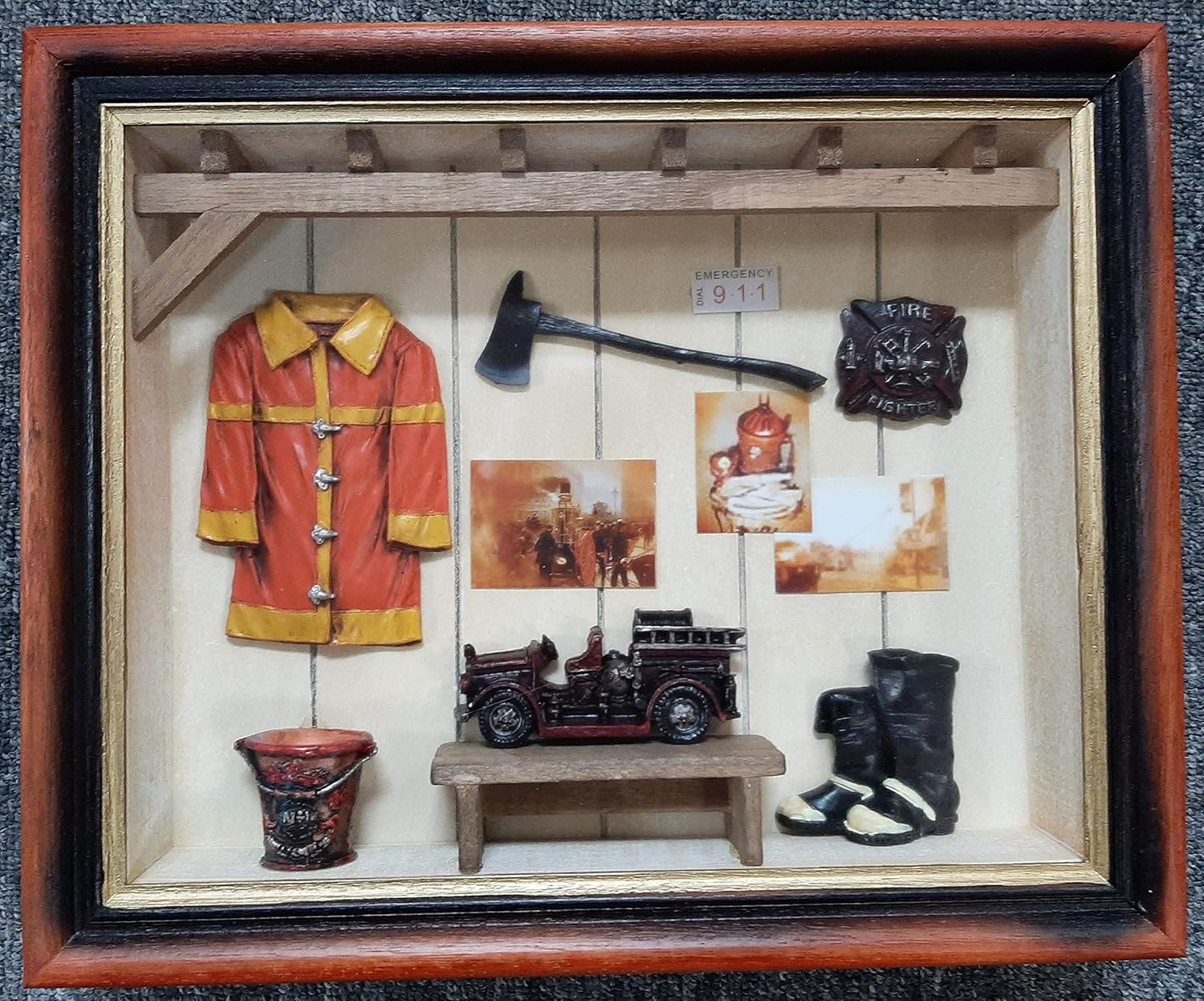 Amazon.com - Keypoint Fireman Shadow Box - Firefighter Shadow Box