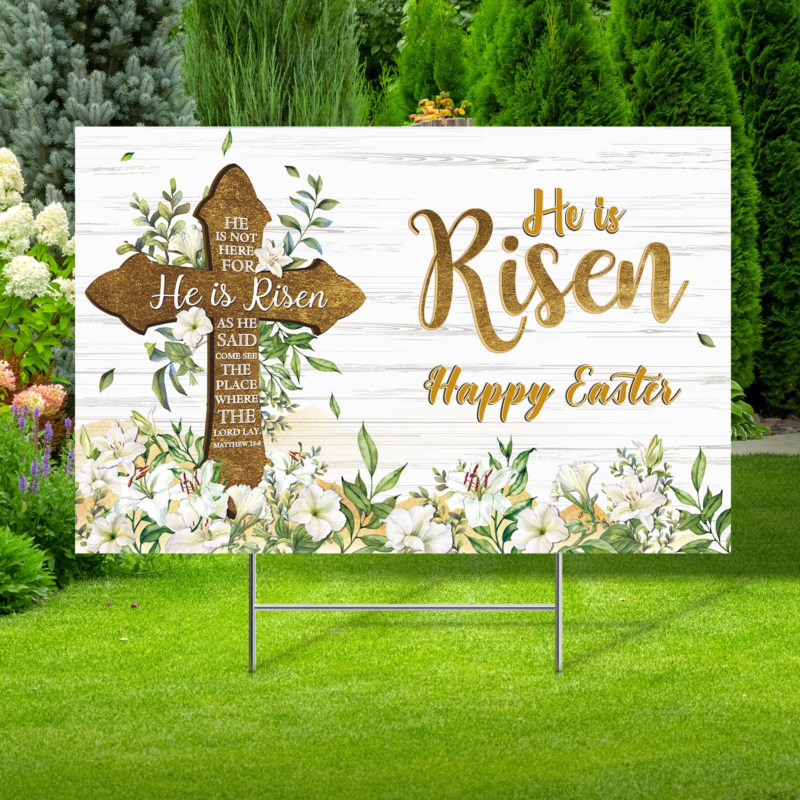 Religious Garden Signs Big Dot Of Happiness Religious Easter Outdoor