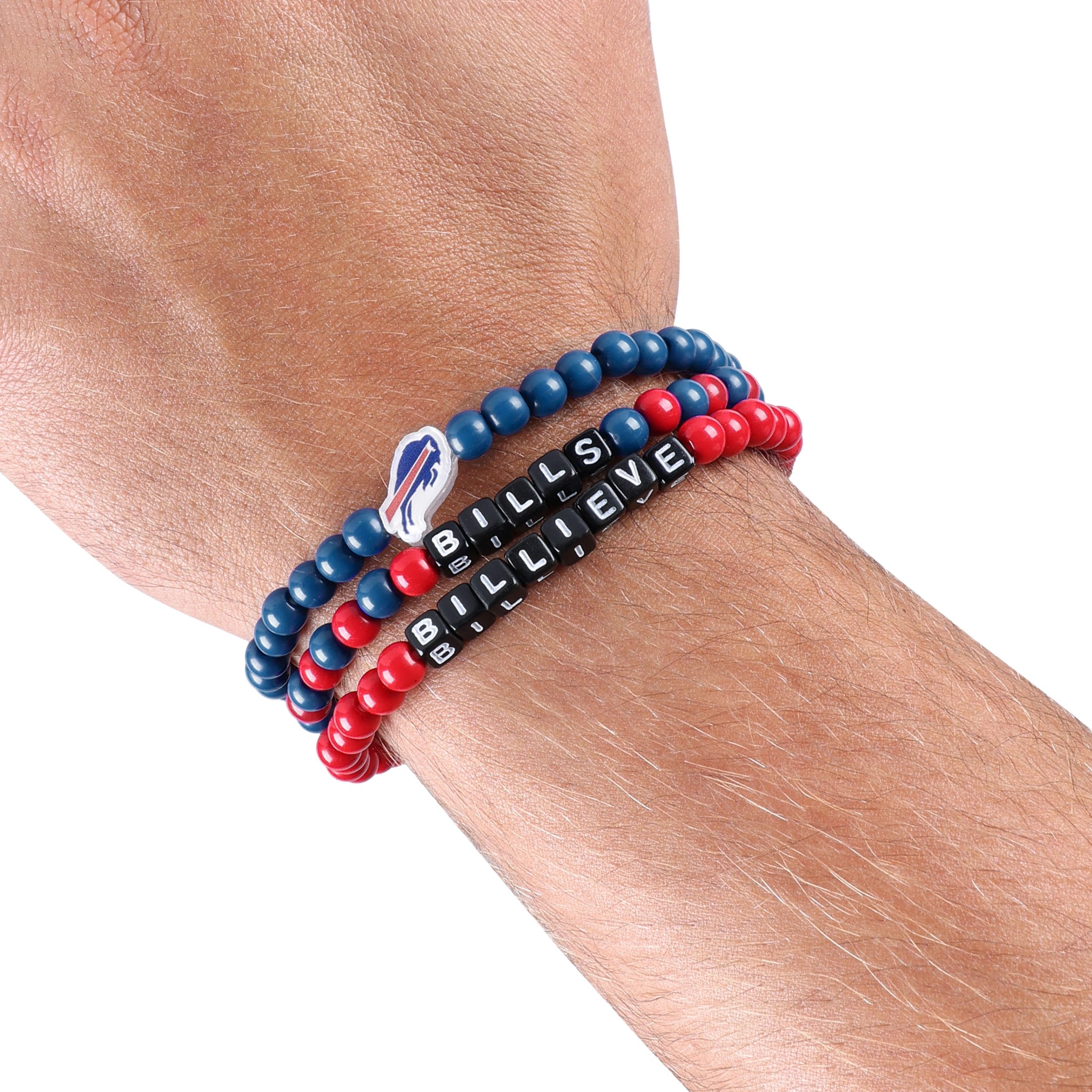 Snapklik.com : Buffalo Bills NFL 3 Pack Beaded Friendship Bracelet
