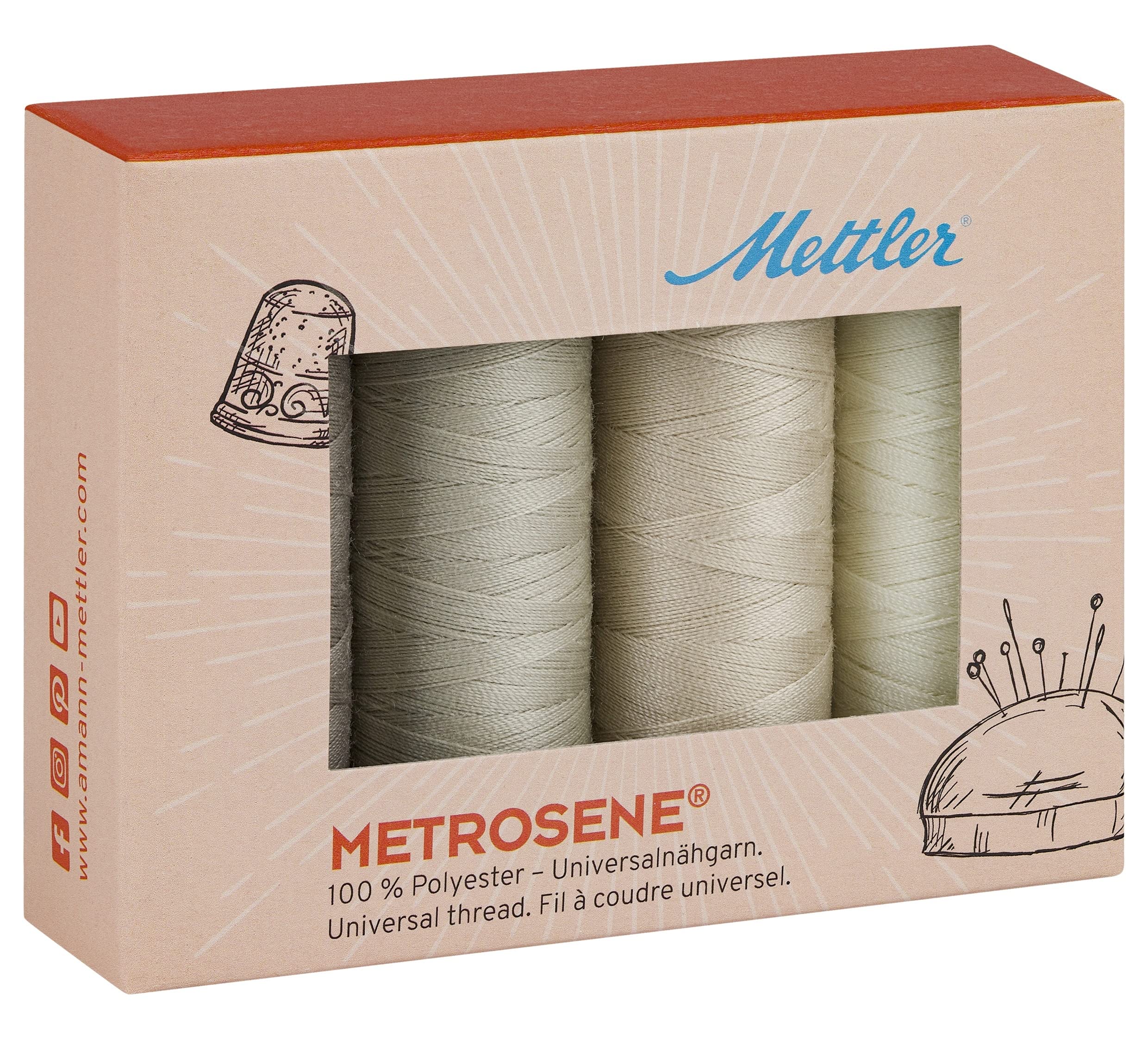 Amazon.com: Mettler Metrosene Thread Kits 4/Pkg-Beige, Multiple