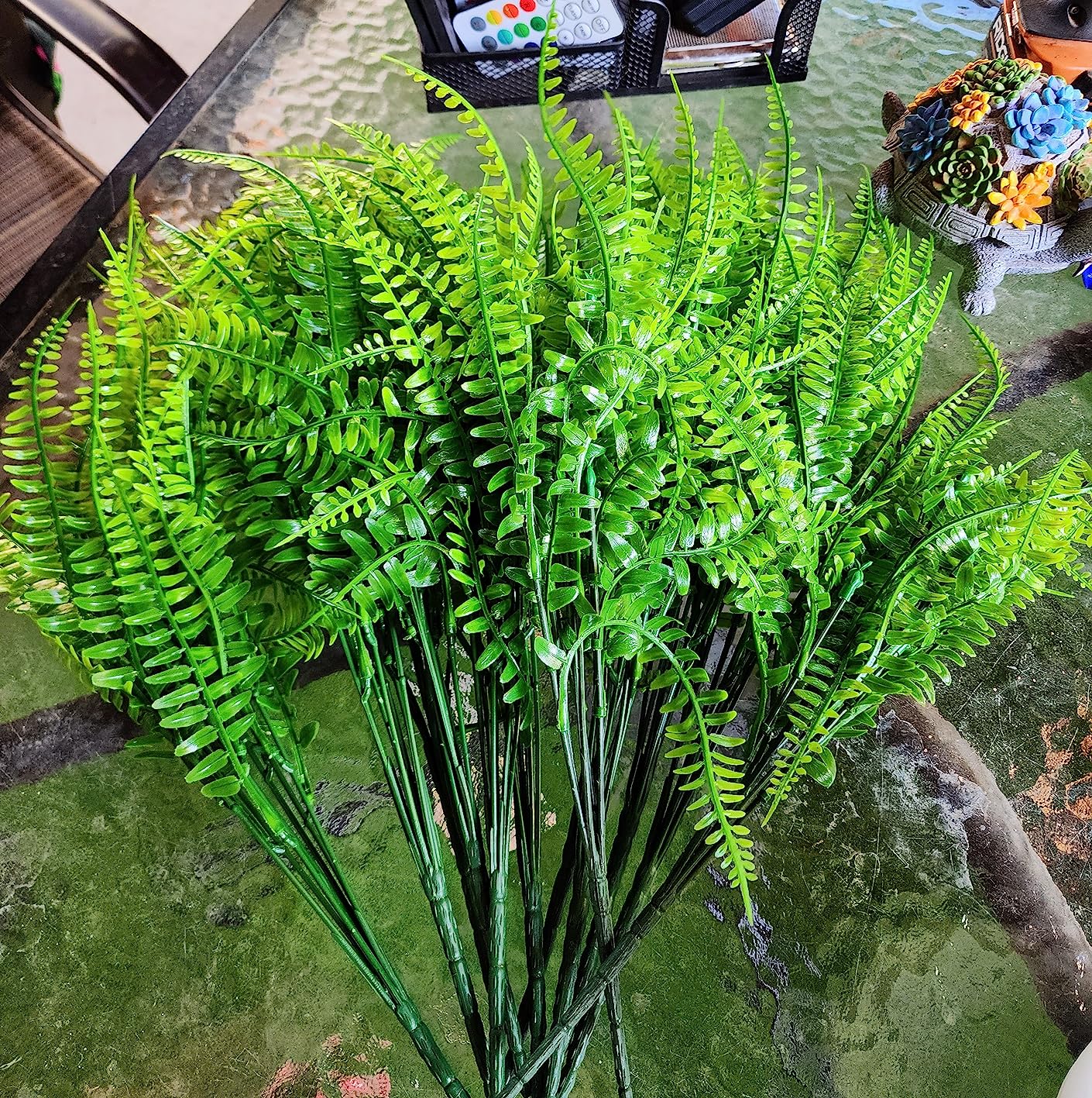 $2/mo - Finance 12 Bundles Artificial Boston Ferns for Outdoors Lush ...