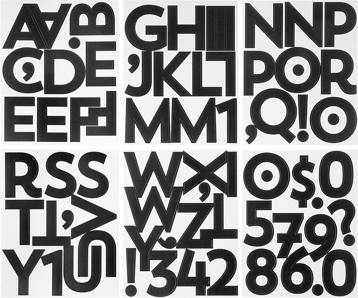 Amazon.com: Darice Black Alphabet Adhesive Backed Stickers : Arts ...