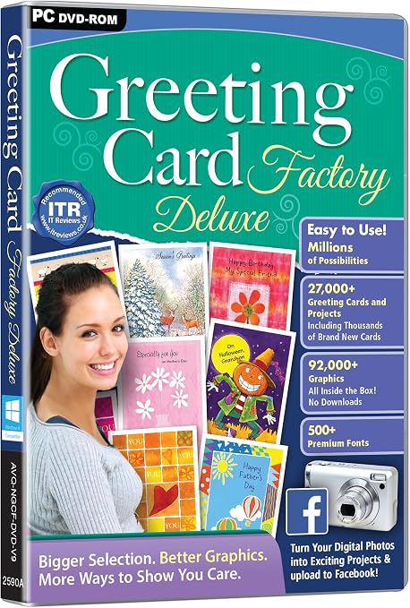 Avanquest Greeting Card Factory V9 - Greeting Card Software - 5x7 ...