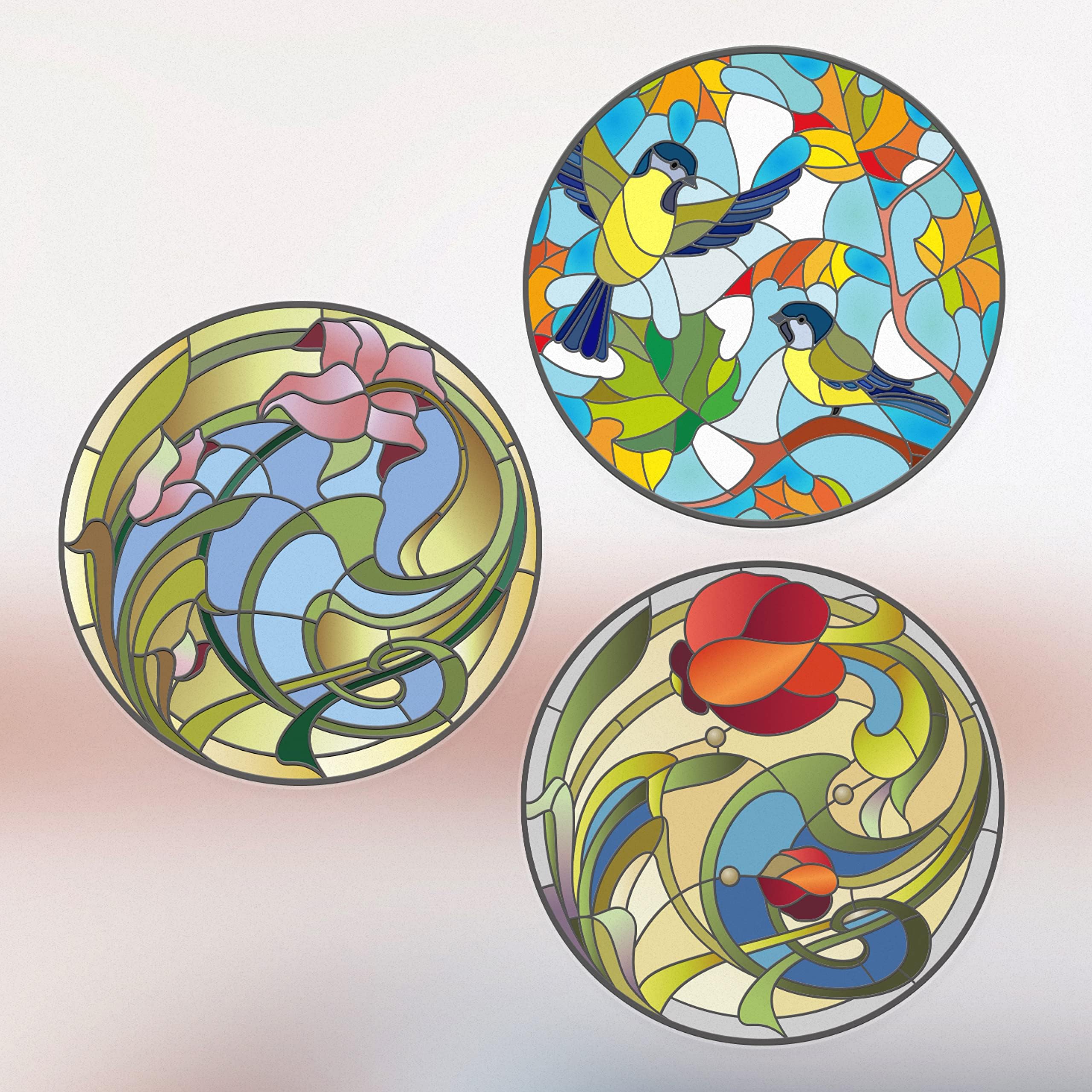 Dragonfly Moon Mandala Art 2 Sided Circle Window Sticker : Amazon.co.uk ...