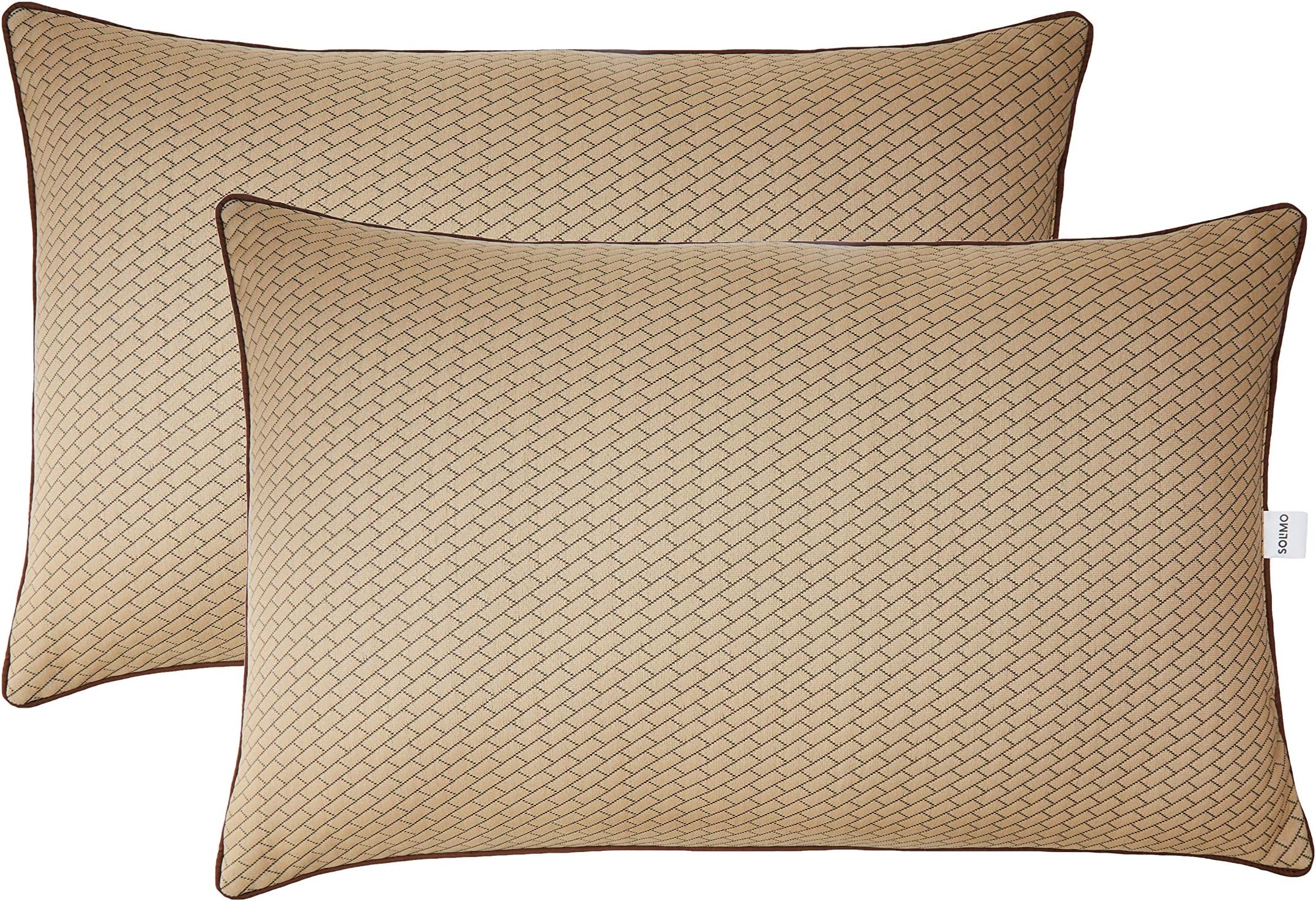 Amazon Brand - Solimo Microfibre & Polyester 4-Piece Premium Bed Pillow ...