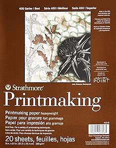 Amazon.com: Strathmore Printmaking Paper Pad 8"X10"-20 Sheets -62433800 ...